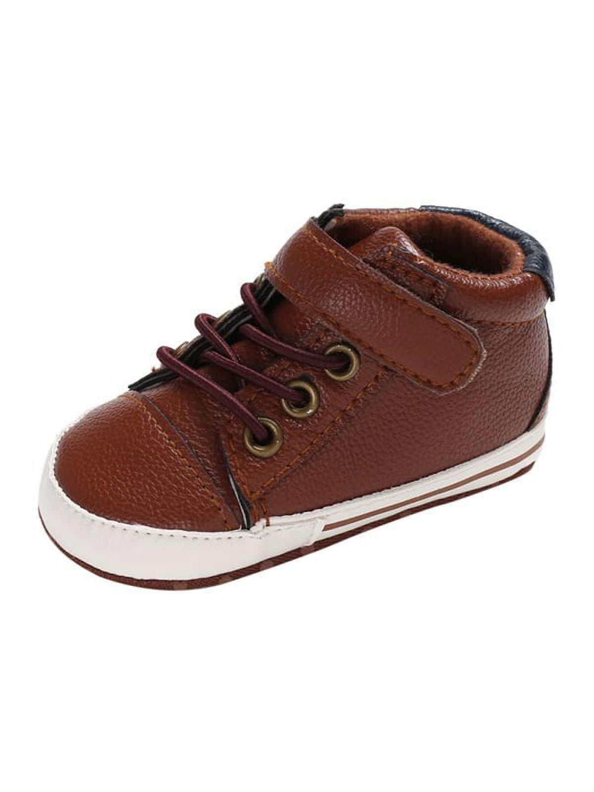 Infant Baby Boys Solid Color PU Sneakers Shoes - Walmart.com