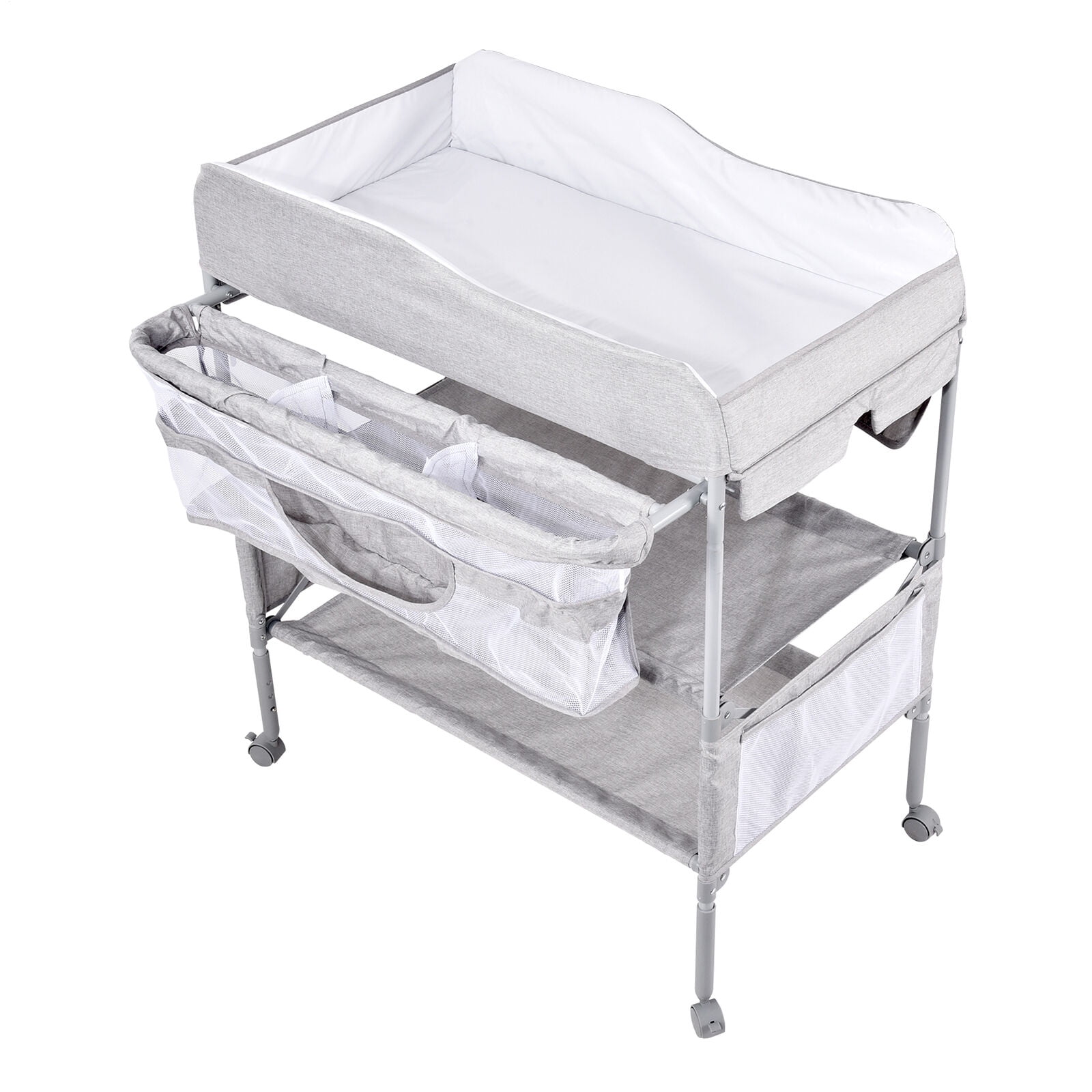 Infant Baby Changing Table Folding Diaper Station Nursery Organizer ...