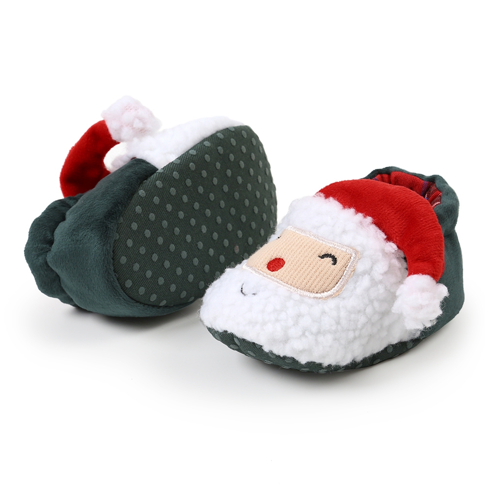 Infant Baby Christmas Shoes Santa Slippers Booties Anti-Slip Socks ...