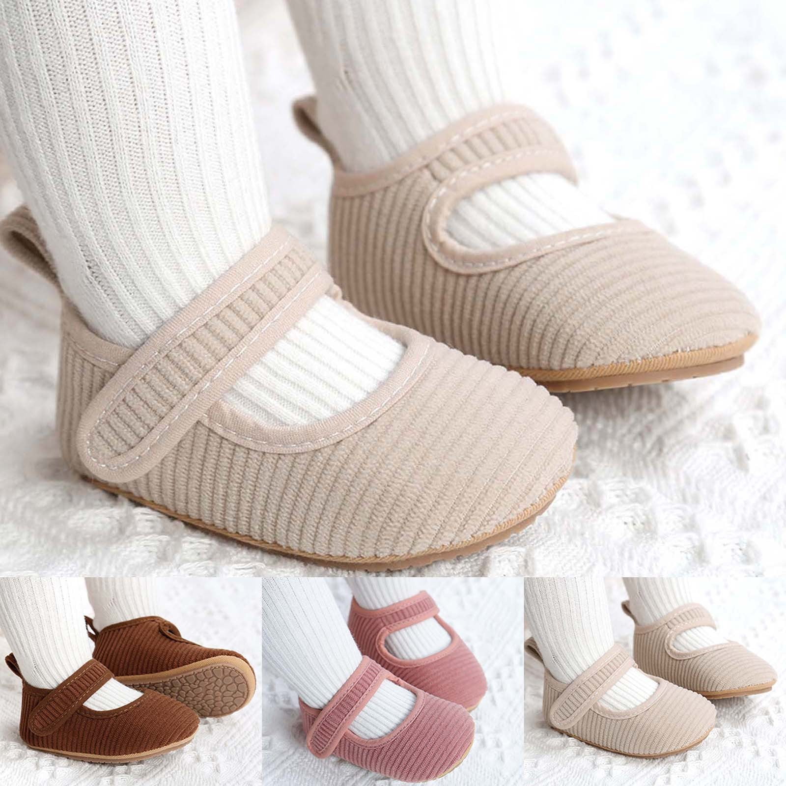 Infant Baby Corduroy Shoes Slip-On Soft Sole Leather Pre-Walkers ...