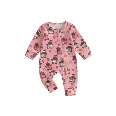 Disney Mickey Mouse Baby Girls Boys Coverall Christmas Jumpsuit Zip Up Outfits, Baby Shower ...