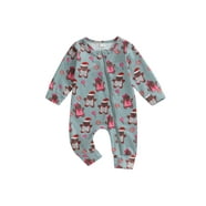 Disney Mickey Mouse Baby Girls Boys Coverall Christmas Jumpsuit Zip Up Outfits, Baby Shower ...