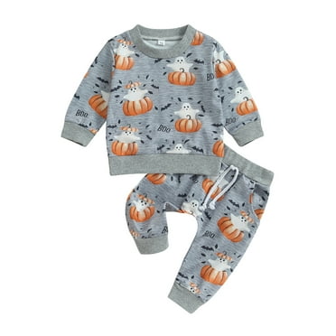 Younger Tree Baby Halloween Pumpkin Clothes Outfits Toddler Boy Girl Long Sleeve Sweatshirt Tops ...