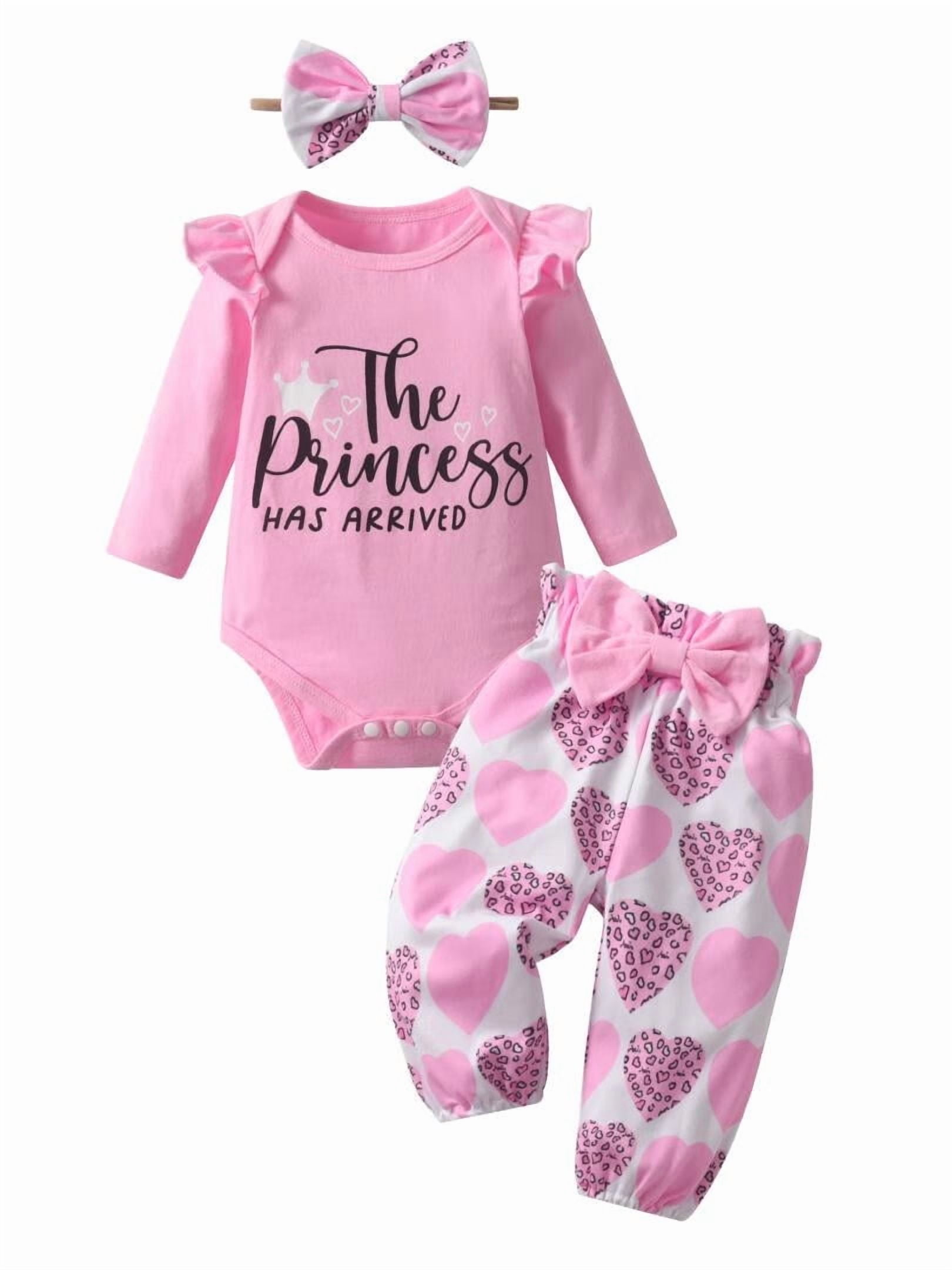 Infant Baby Girl Clothes Letter Long Sleeve Ruffle Romper Floral Print ...