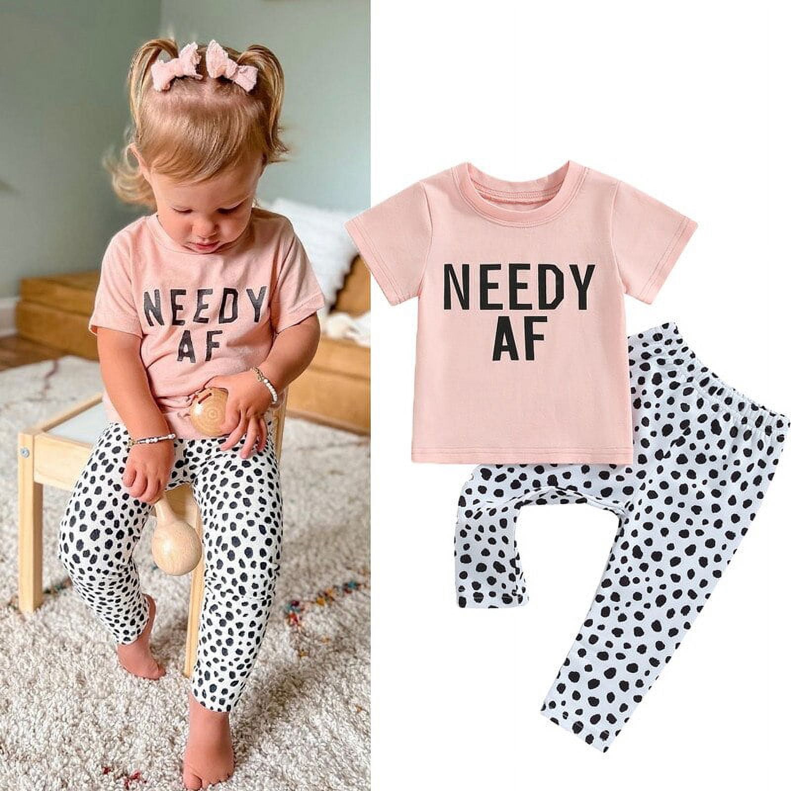 Infant Baby Girl Clothes Summer Outfits Set Short Sleeves Letters ...