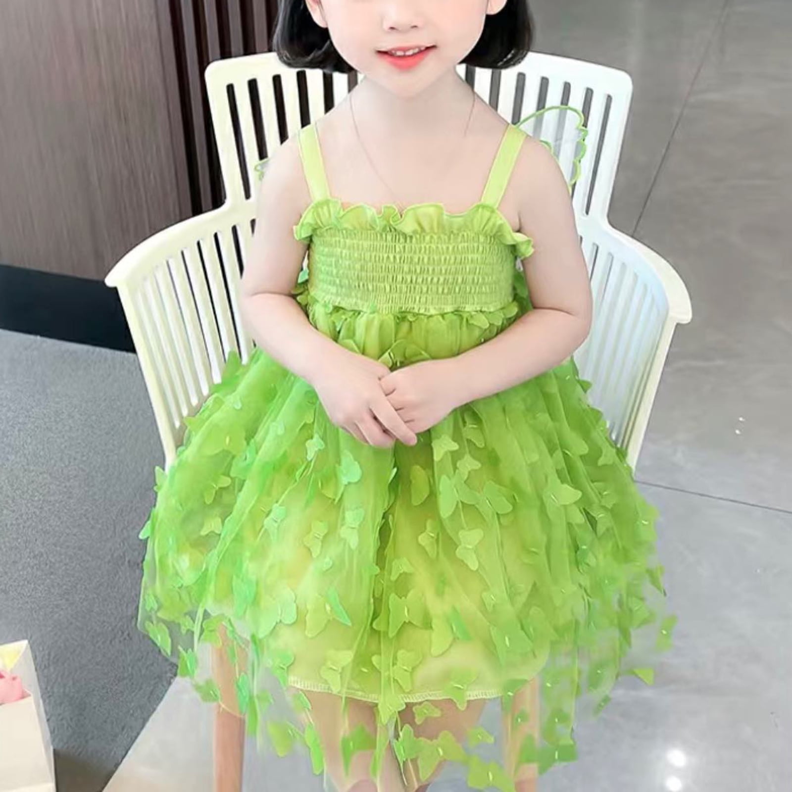 Infant Baby Girl Princess Butterfly Wings Fairy Dress Sleeveless Strap ...