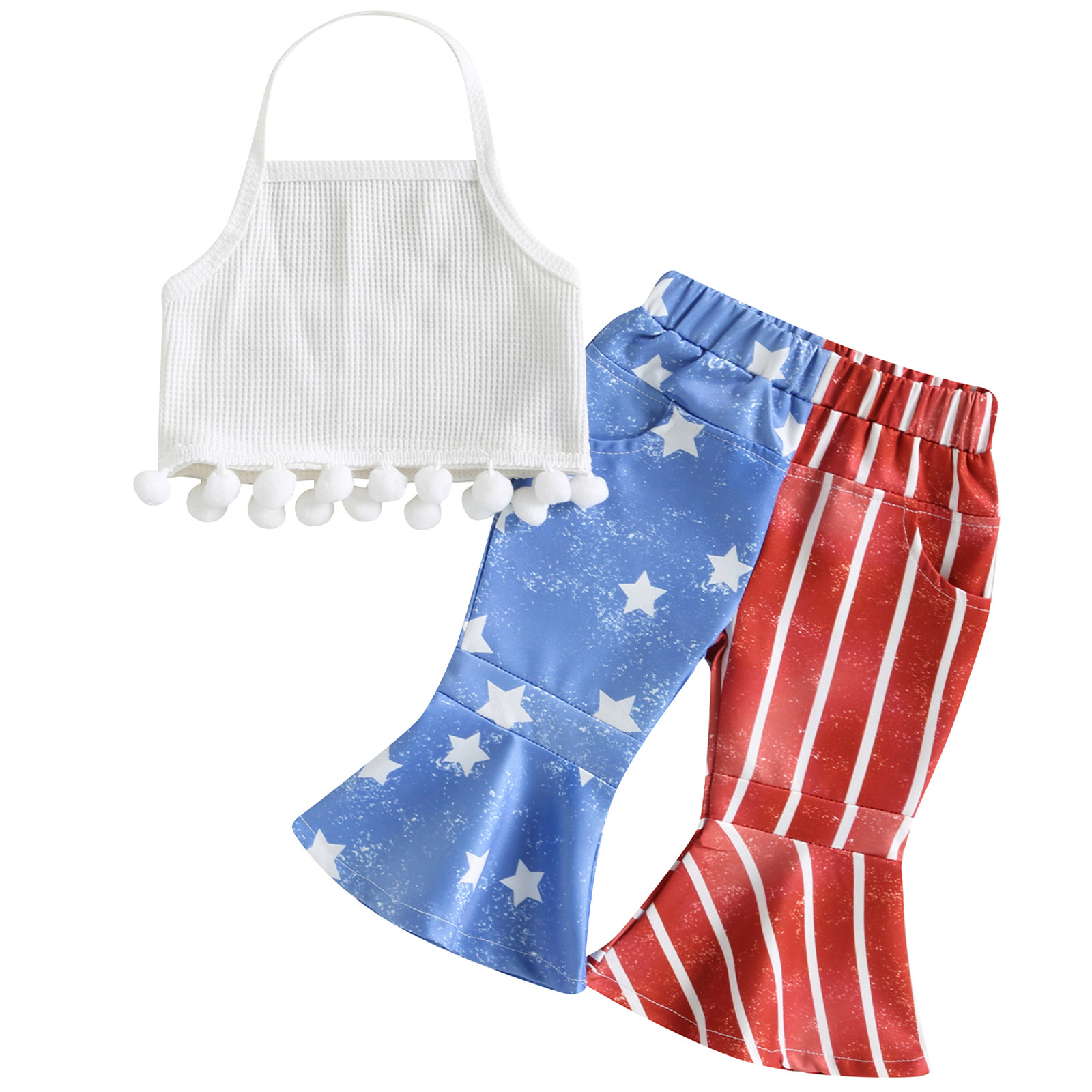 Infant Baby Girls 4th of July Outfits Set Short Sleeve Romper with ...
