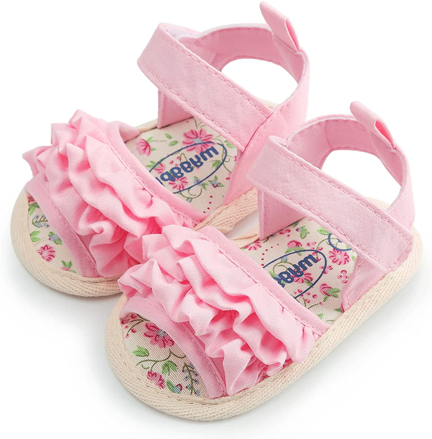 Infant Baby Girls Summer Sandals Indoor Slippers Open Toe Lace Princess ...
