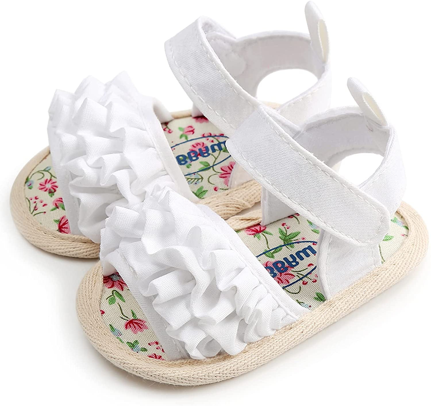 Infant Baby Girls Summer Sandals Indoor Slippers Open Toe Lace Princess ...
