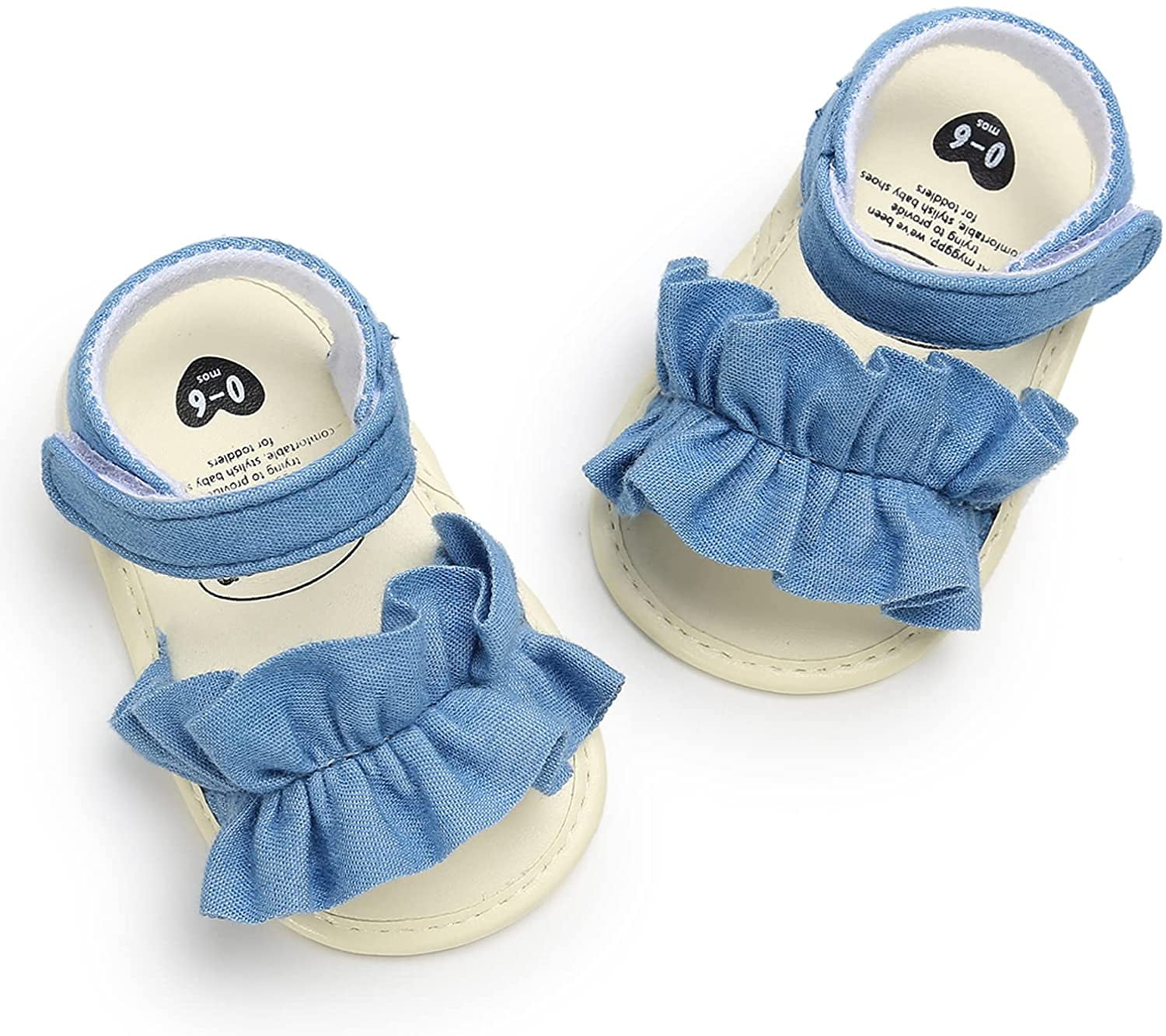 Infant Baby Girls Summer Sandals Indoor Slippers Open Toe Lace Princess ...