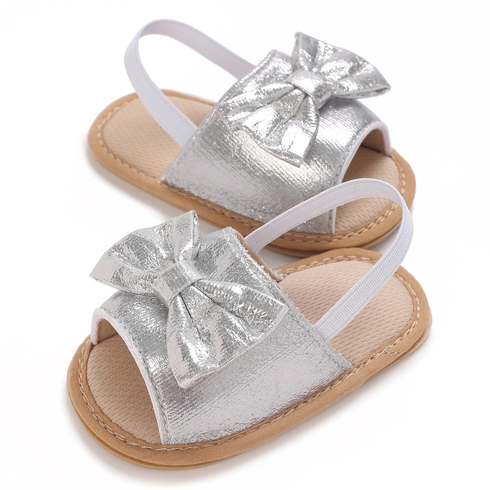 Infant Baby Girls Summer Sandals with Flower Bowknot Soft Sole Newborn ...