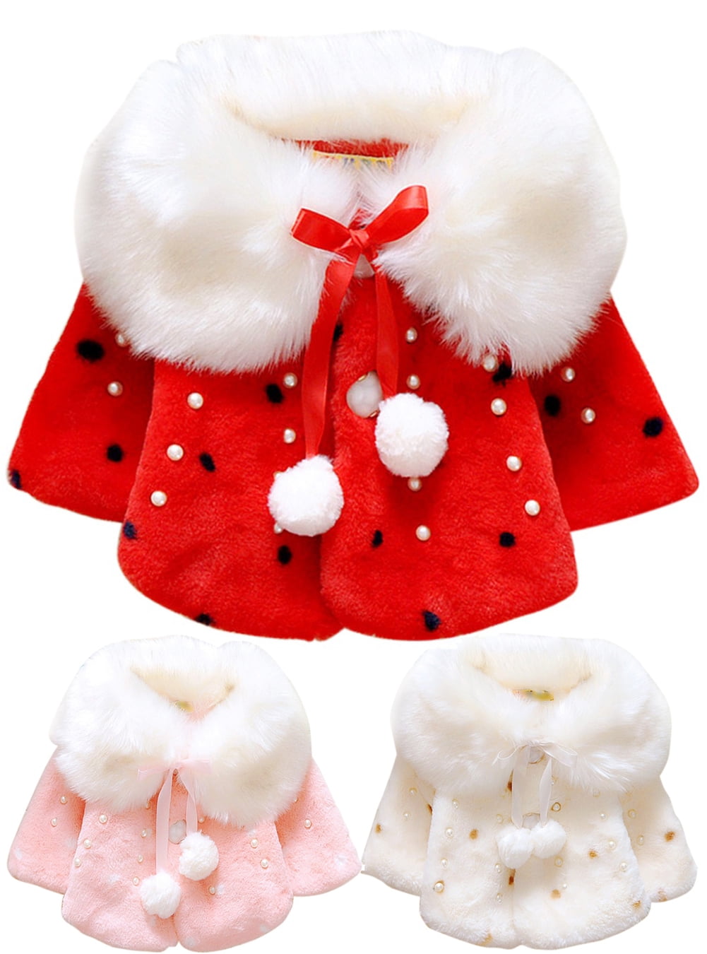 Infant Baby Girls Winter Coats Warm Newborn Cloak Snowsuit Outerwear ...