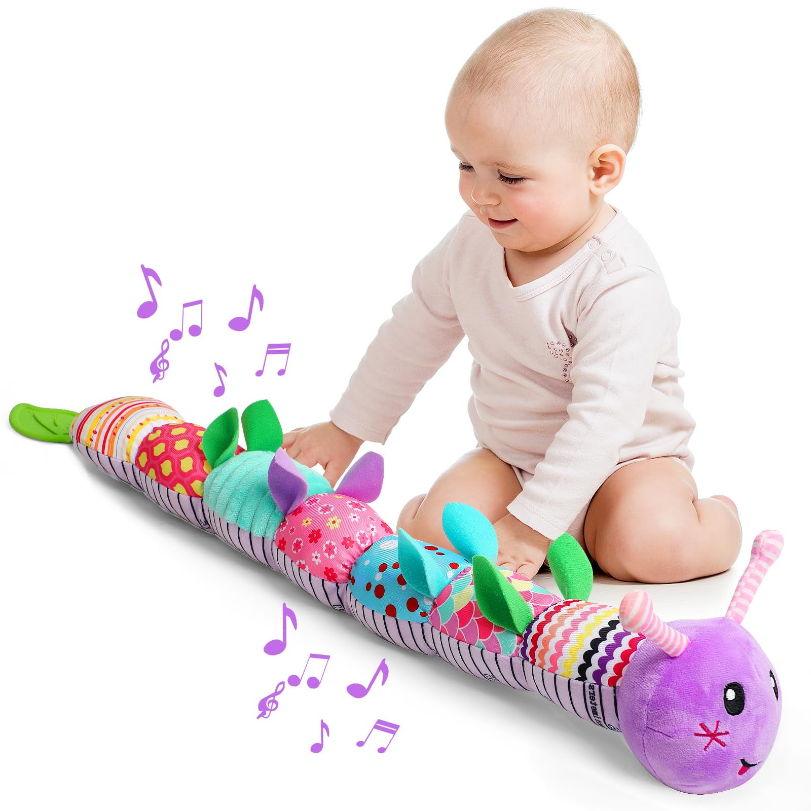 Infant Baby Musical Stuffed Animal Toys for 0-3-6-12 Months, with Multi ...