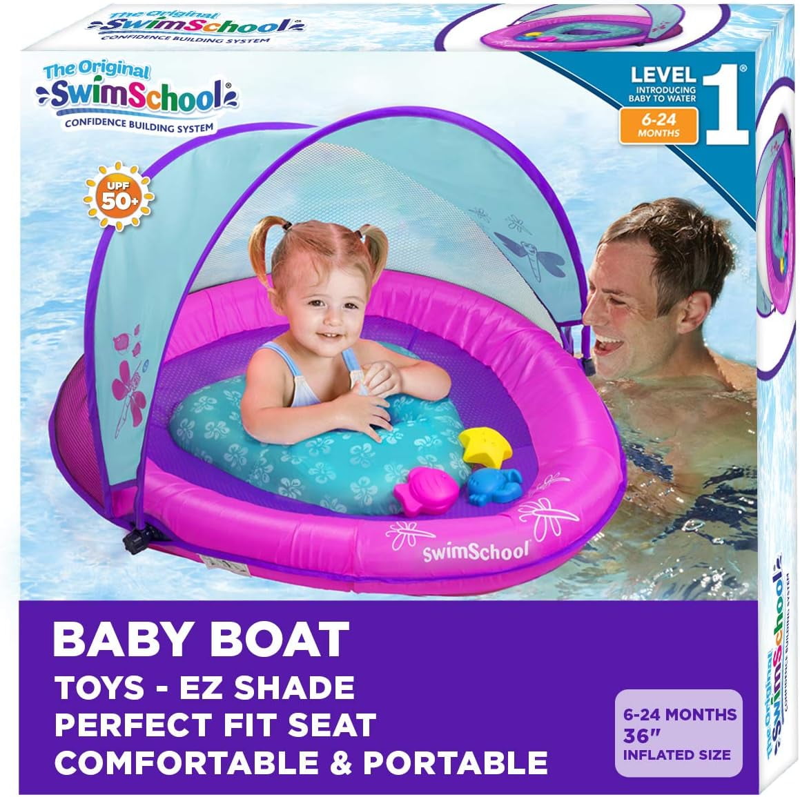 Infant Baby Pool Floats, Free Swimming, Super Buoyant – Ages 6-24 ...