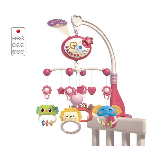 Infant Bedside Music Toy With Ceiling Light Show Auto Rotating Mobile ...
