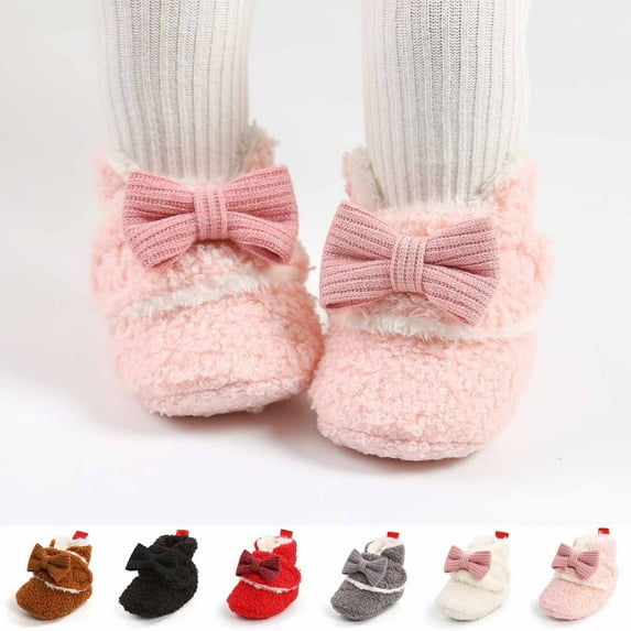 Infant Bow Sock Shoes Toddler Cartoon Soft Rubber Sole Non Slip Indoor ...