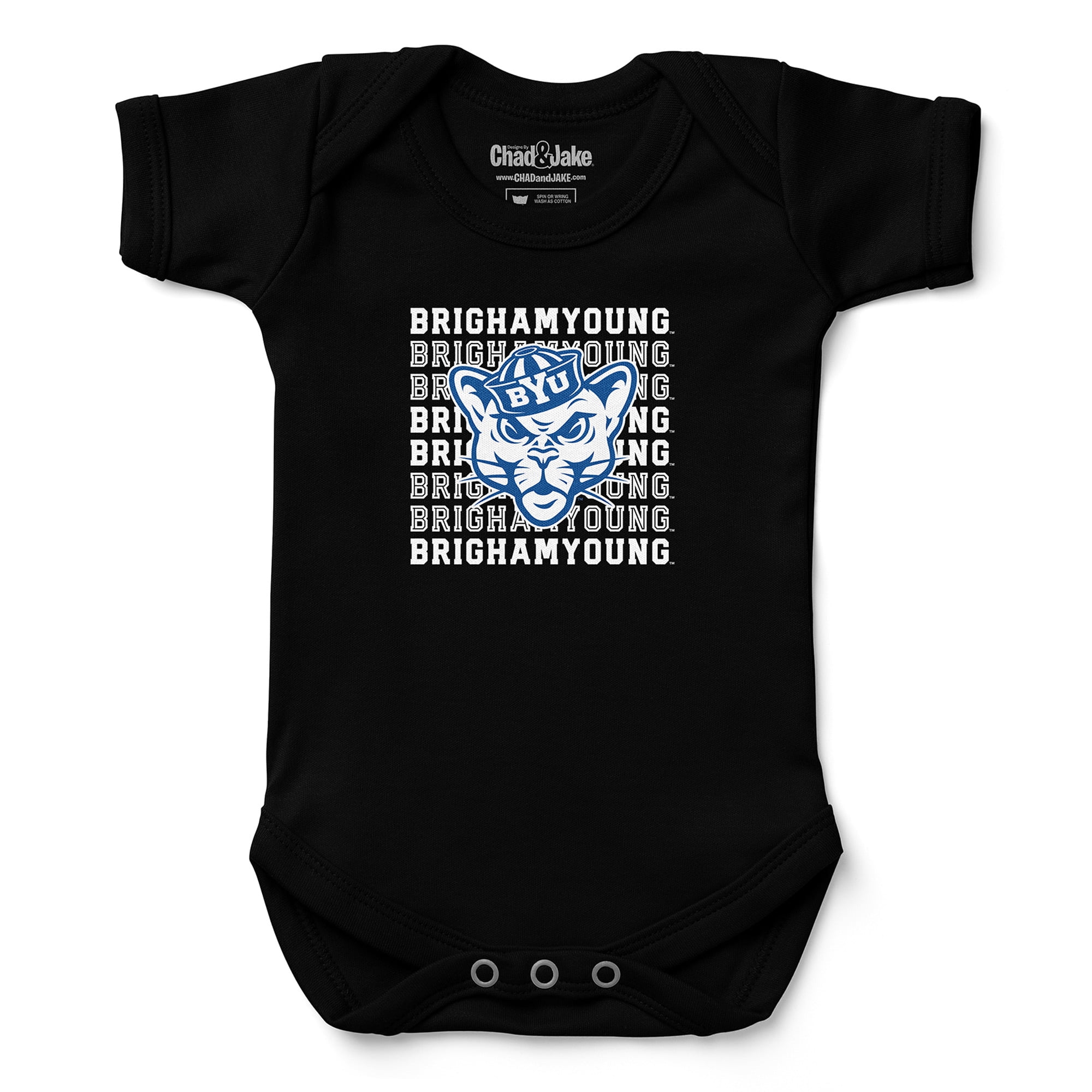 Infant Chad & Jake Black BYU Cougars Retro Bodysuit - Walmart.com