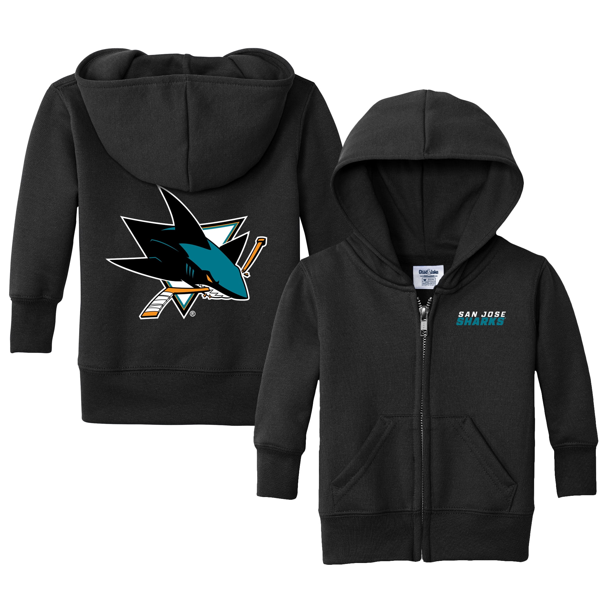 Infant Chad & Jake Black San Jose Sharks Logo Full-Zip Hoodie - Walmart.com