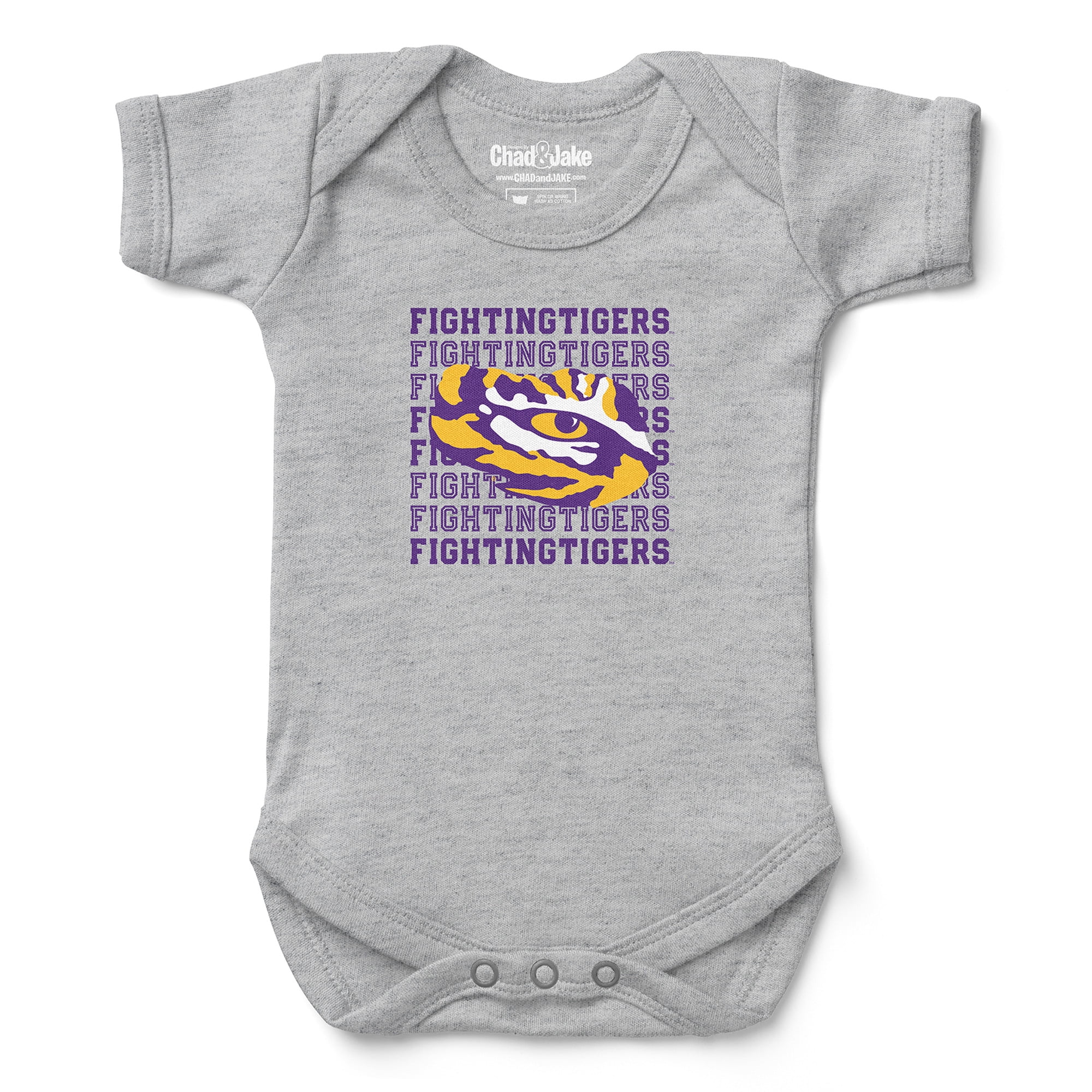 Infant Chad & Jake Heather Gray LSU Tigers Retro Bodysuit - Walmart.com
