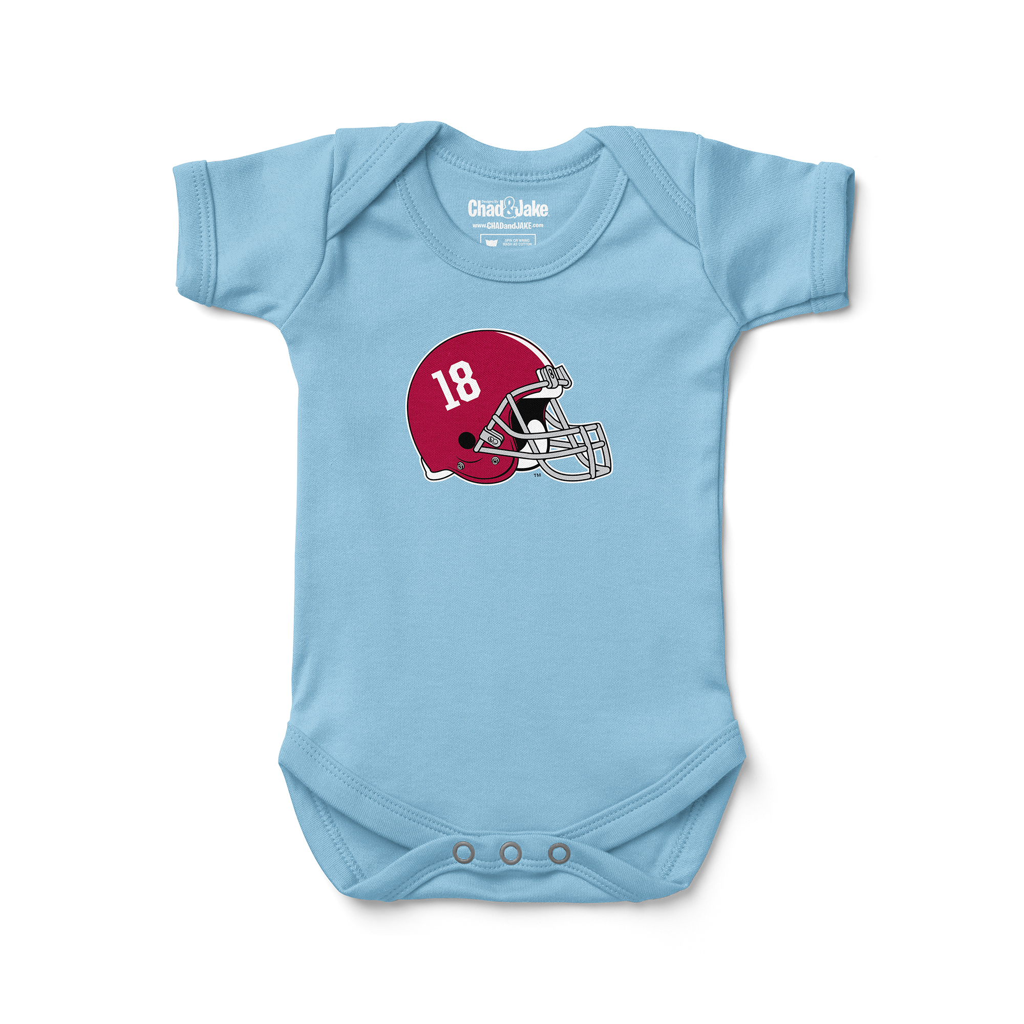 Infant Chad & Jake Light Blue Alabama Crimson Tide Helmet Bodysuit ...
