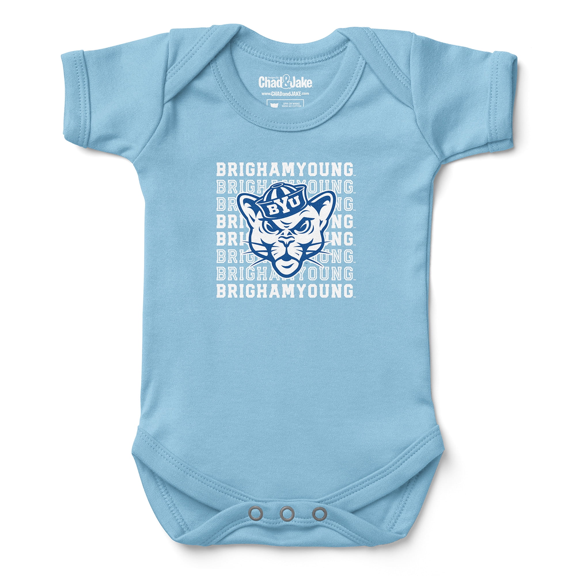 Infant Chad & Jake Light Blue BYU Cougars Retro Bodysuit - Walmart.com