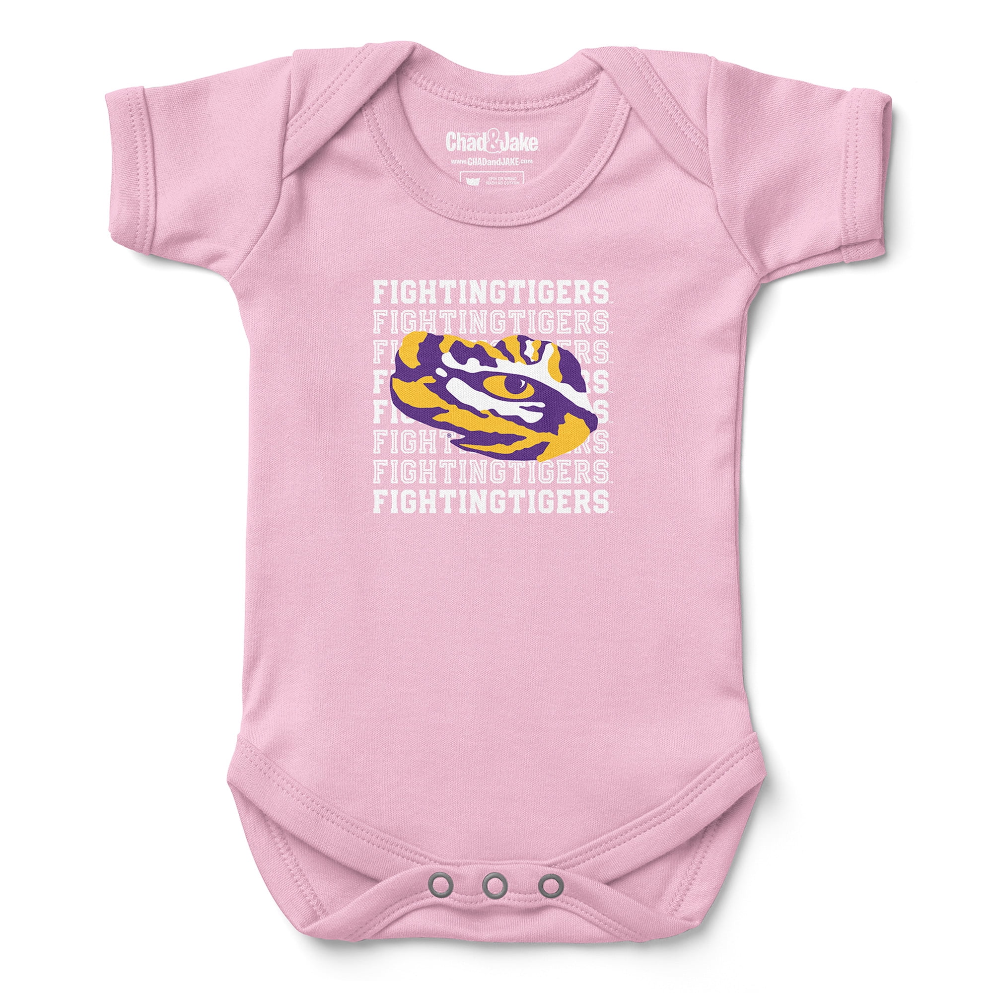Infant Chad & Jake Light Pink LSU Tigers Retro Bodysuit - Walmart.com