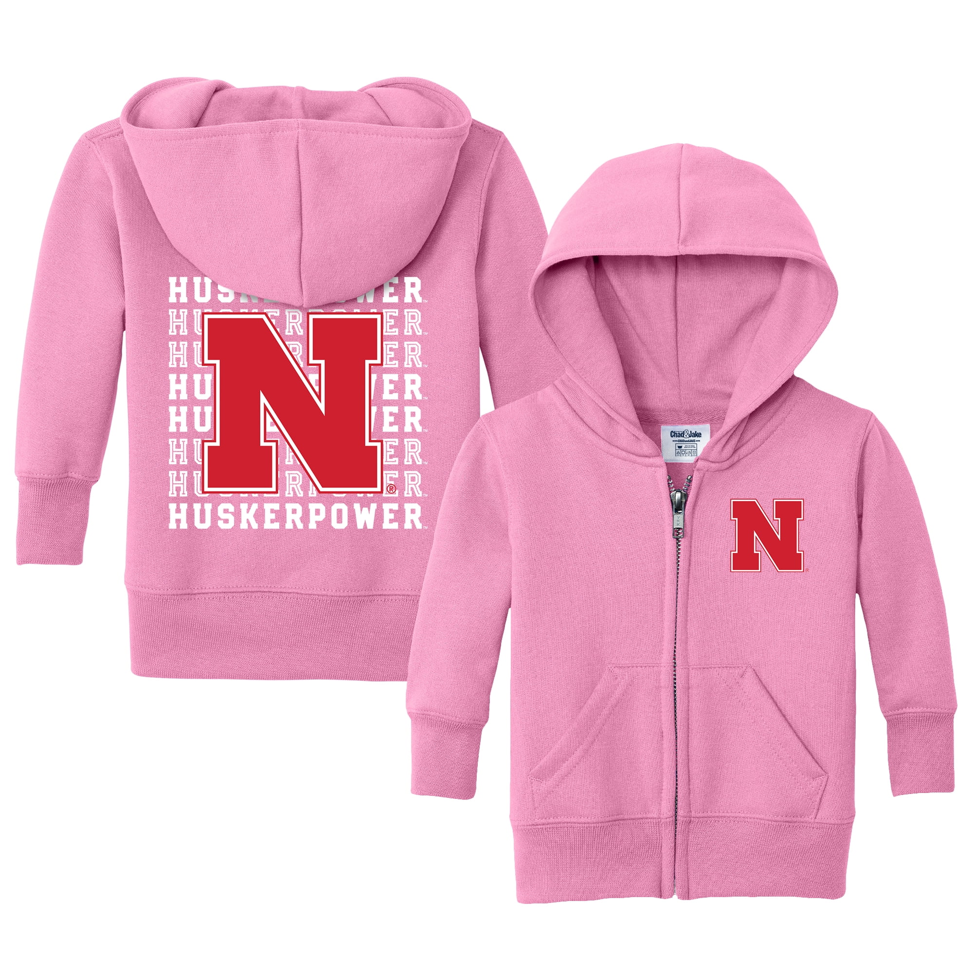 Infant Chad & Jake Pink Nebraska Huskers Retro Full-Zip Hoodie ...