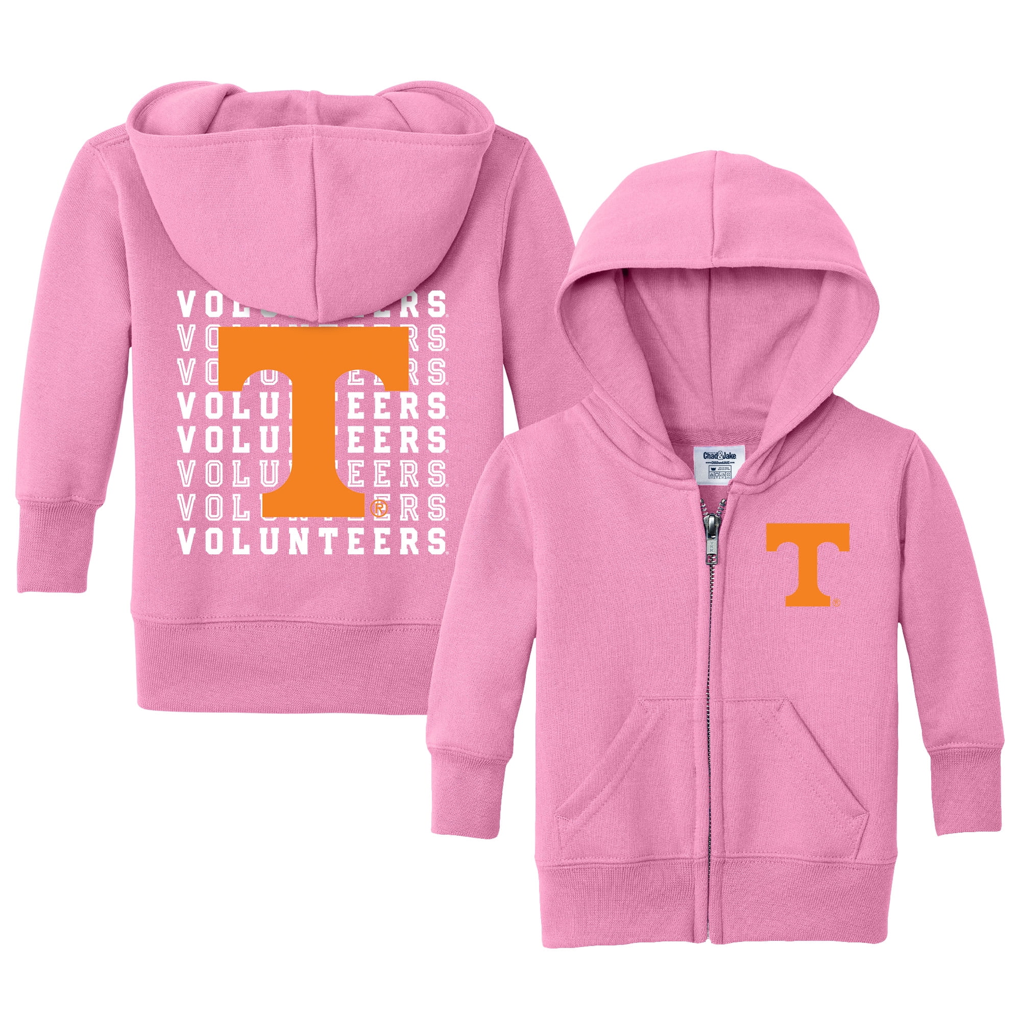Infant Chad & Jake Pink Tennessee Volunteers Retro Full-Zip Hoodie ...