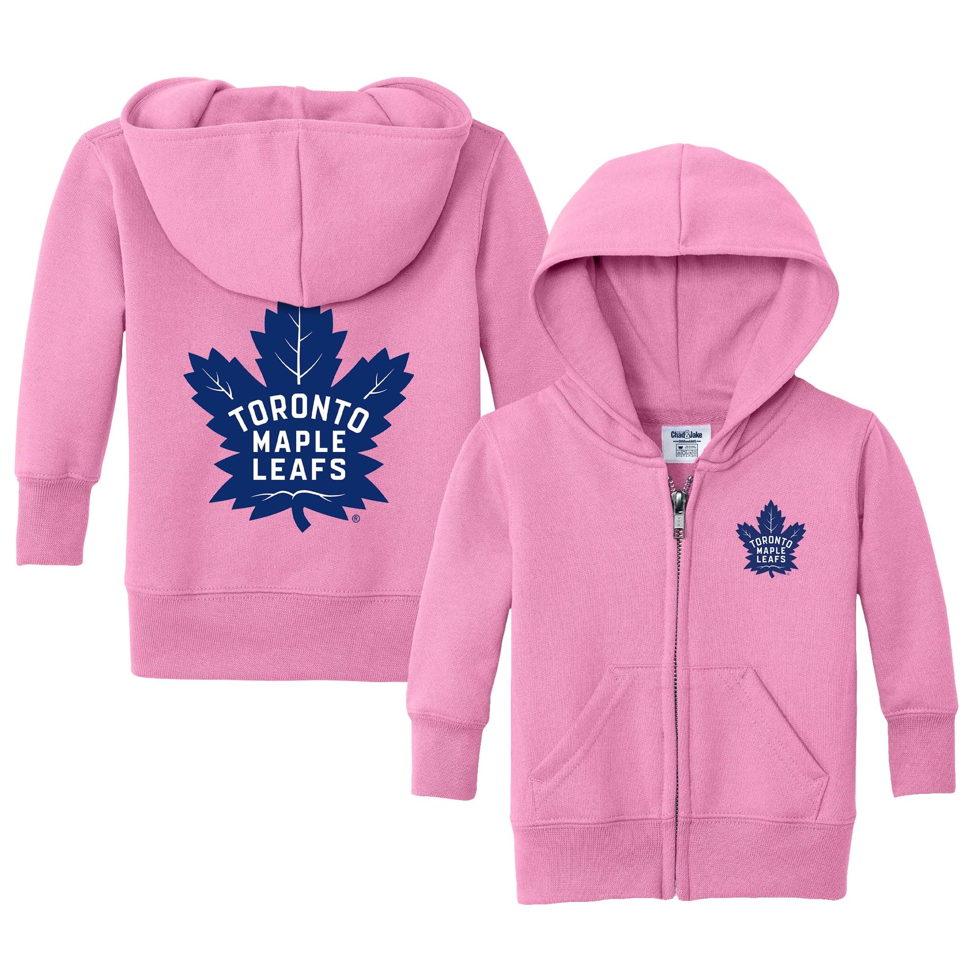 Infant Chad & Jake Pink Toronto Maple Leafs Logo Full-Zip Hoodie ...