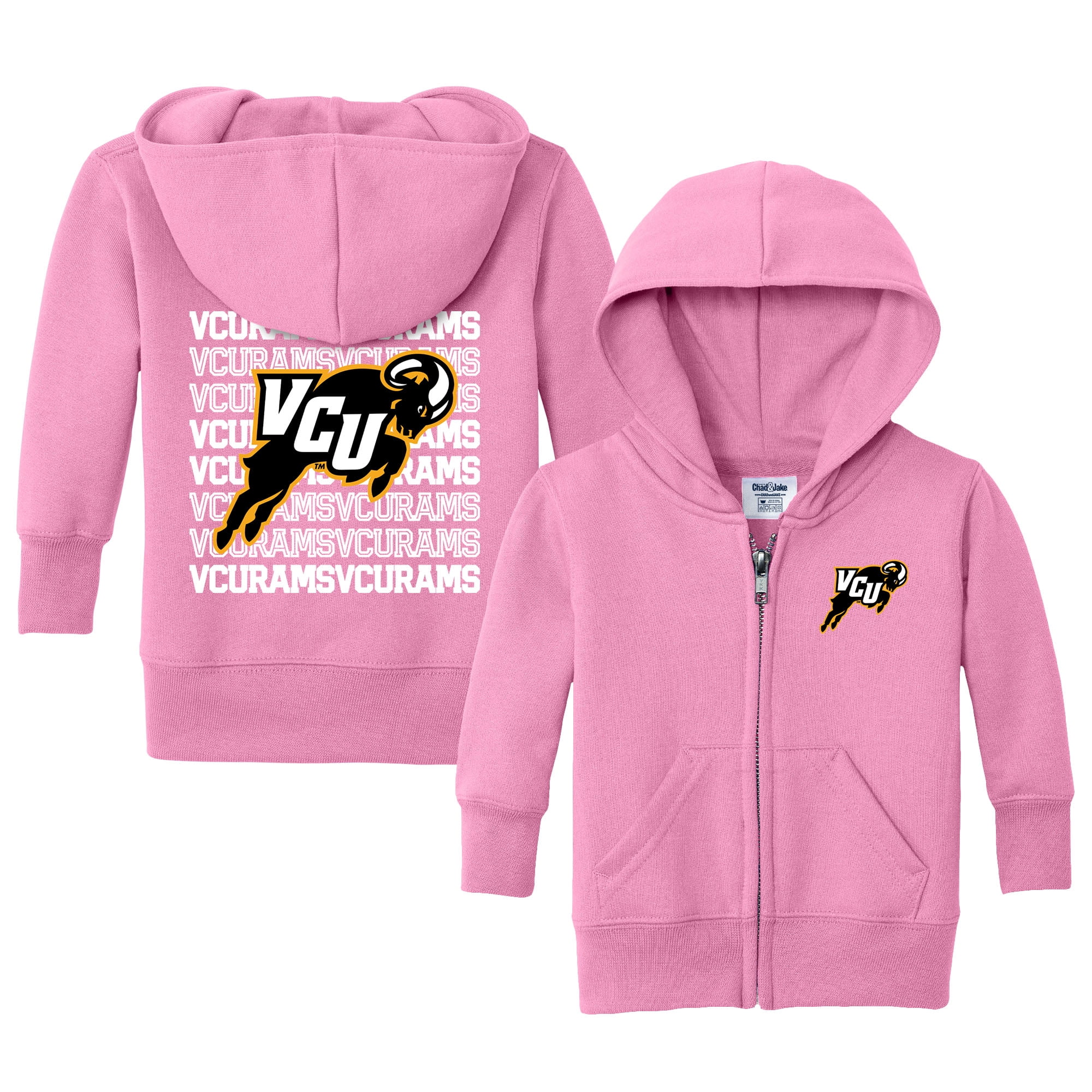 Infant Chad & Jake Pink VCU Rams Retro Full-Zip Hoodie - Walmart.com