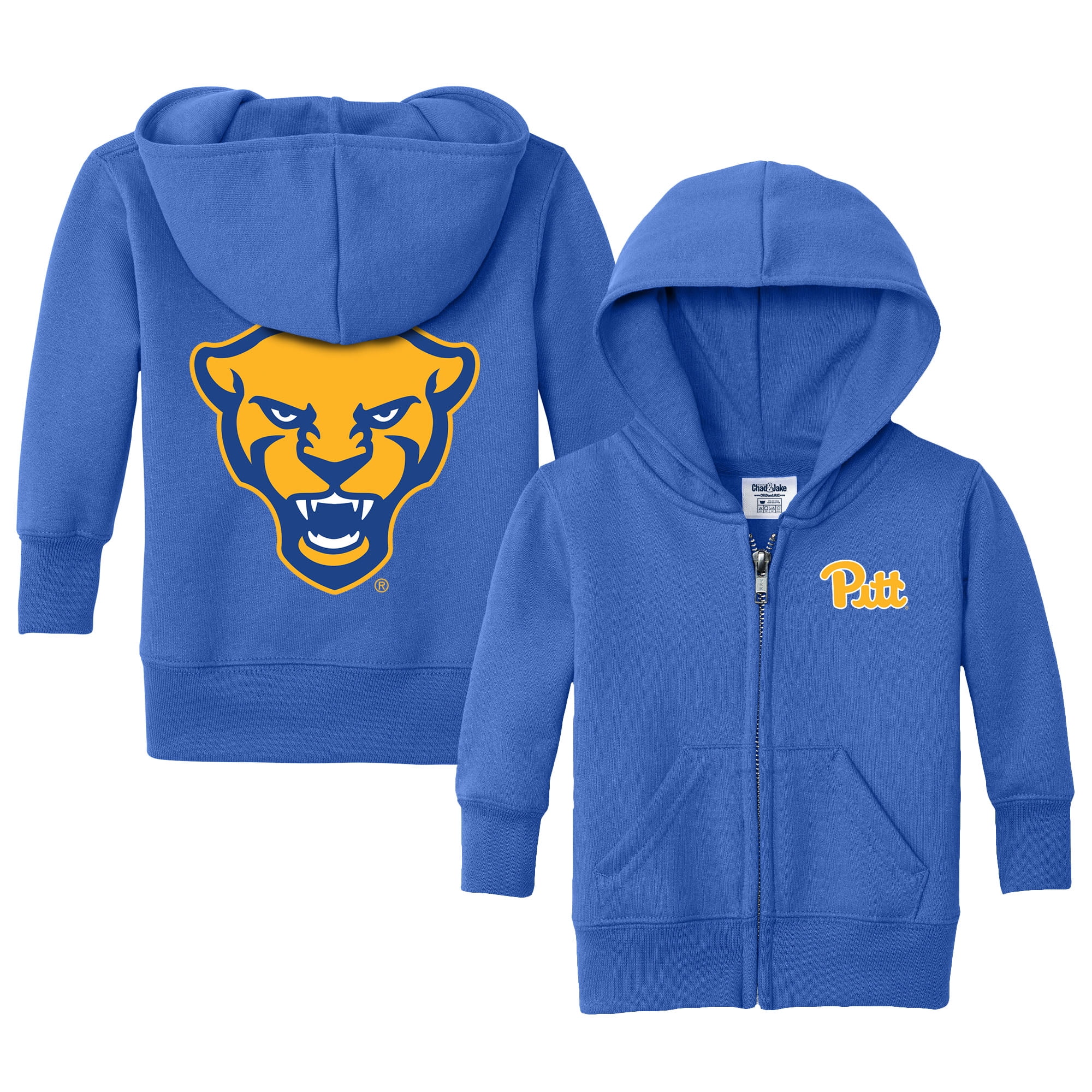Infant Chad & Jake Royal Pitt Panthers Primary Logo Full-Zip Hoodie ...