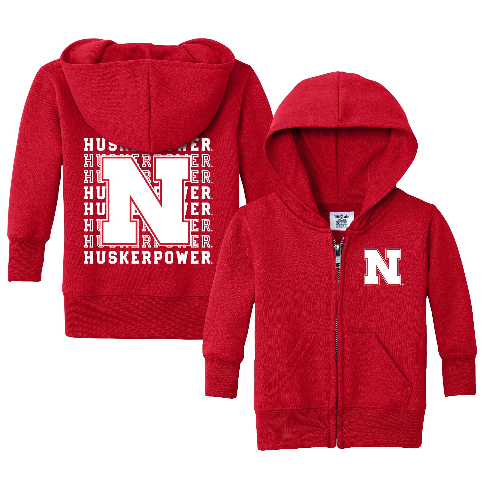 Infant Chad & Jake Scarlet Nebraska Huskers Retro Full-Zip Hoodie ...