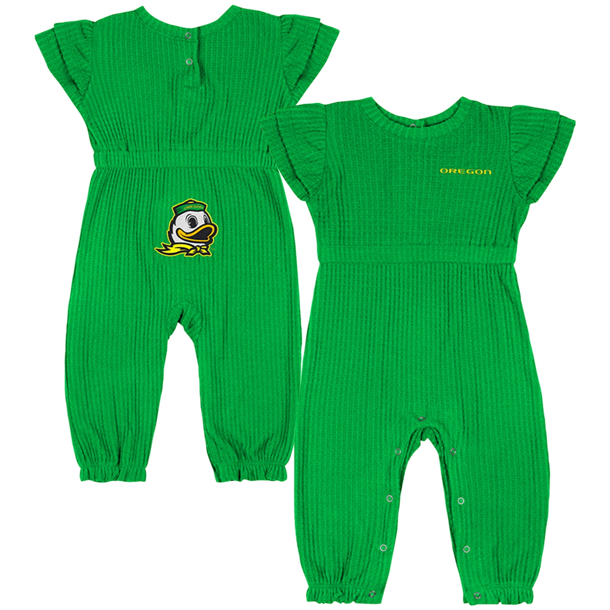 Infant Colosseum Green Oregon Ducks Beautopia Waffle Knit Romper ...