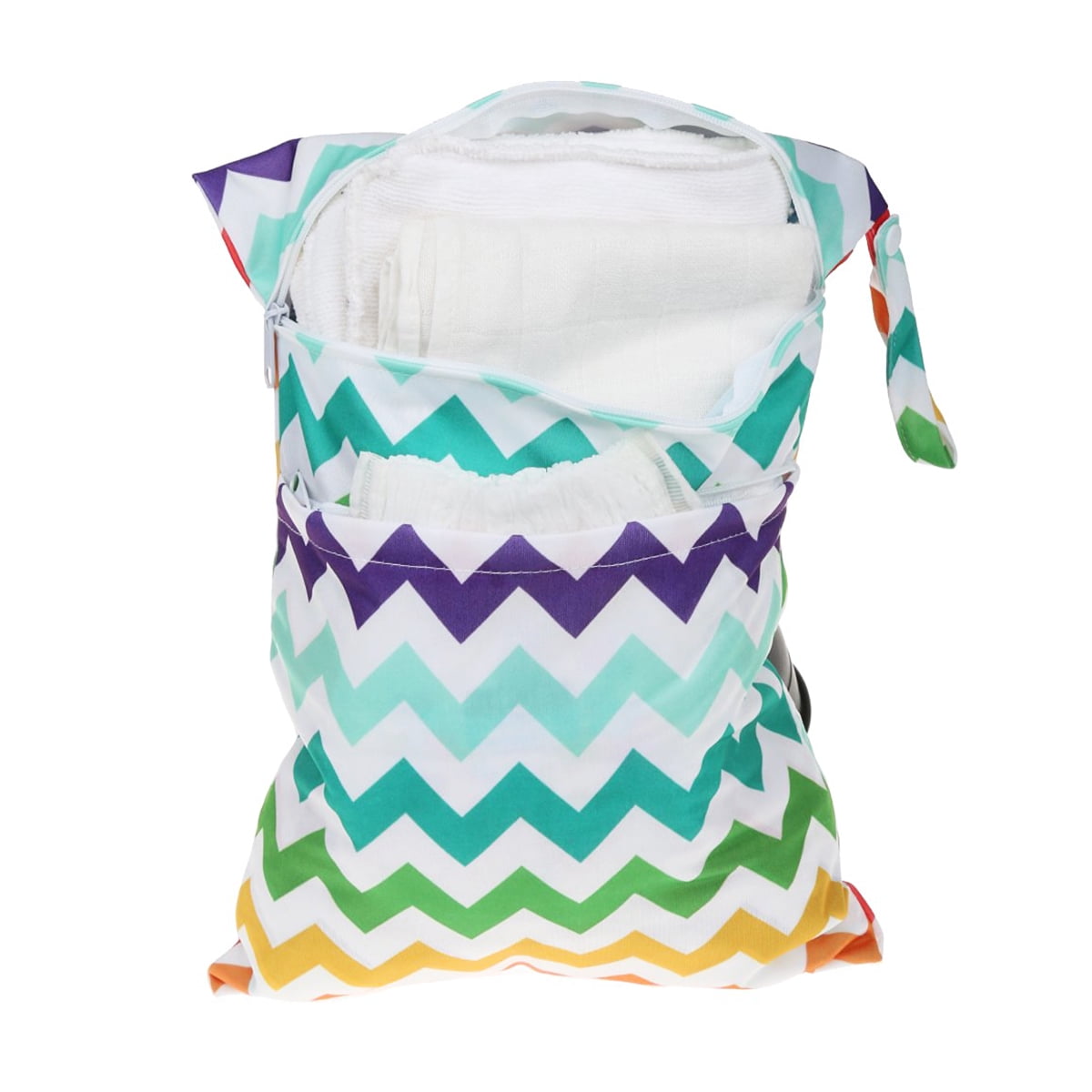 Infant Diaper Bag Waterproof Nappy Bag Resuable Wet Dry Baby Diaper ...