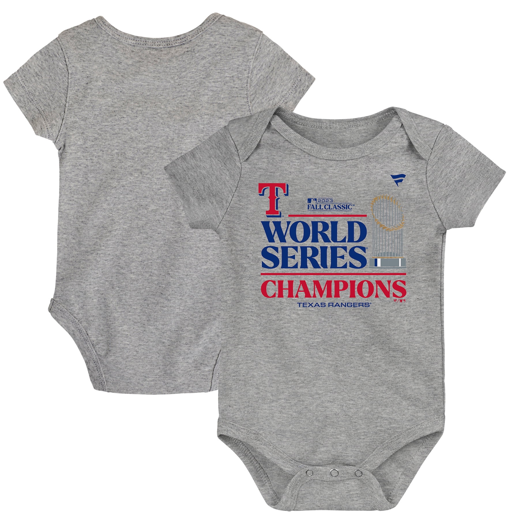 Infant Fanatics Heather Gray Texas Rangers 2023 World Series Champions ...