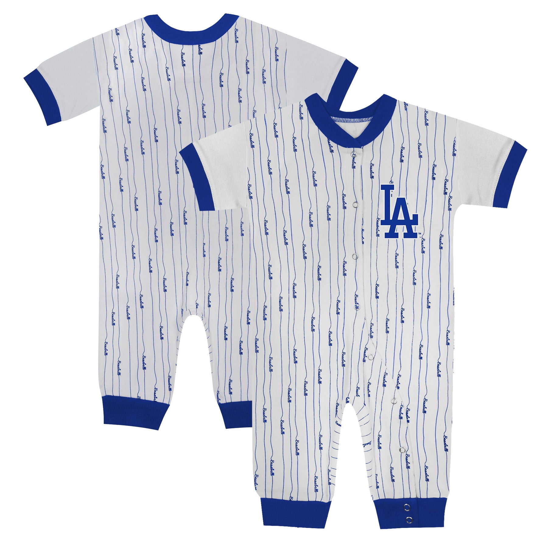 Infant Fanatics White Los Angeles Dodgers Logo Best Series Full-Snap ...