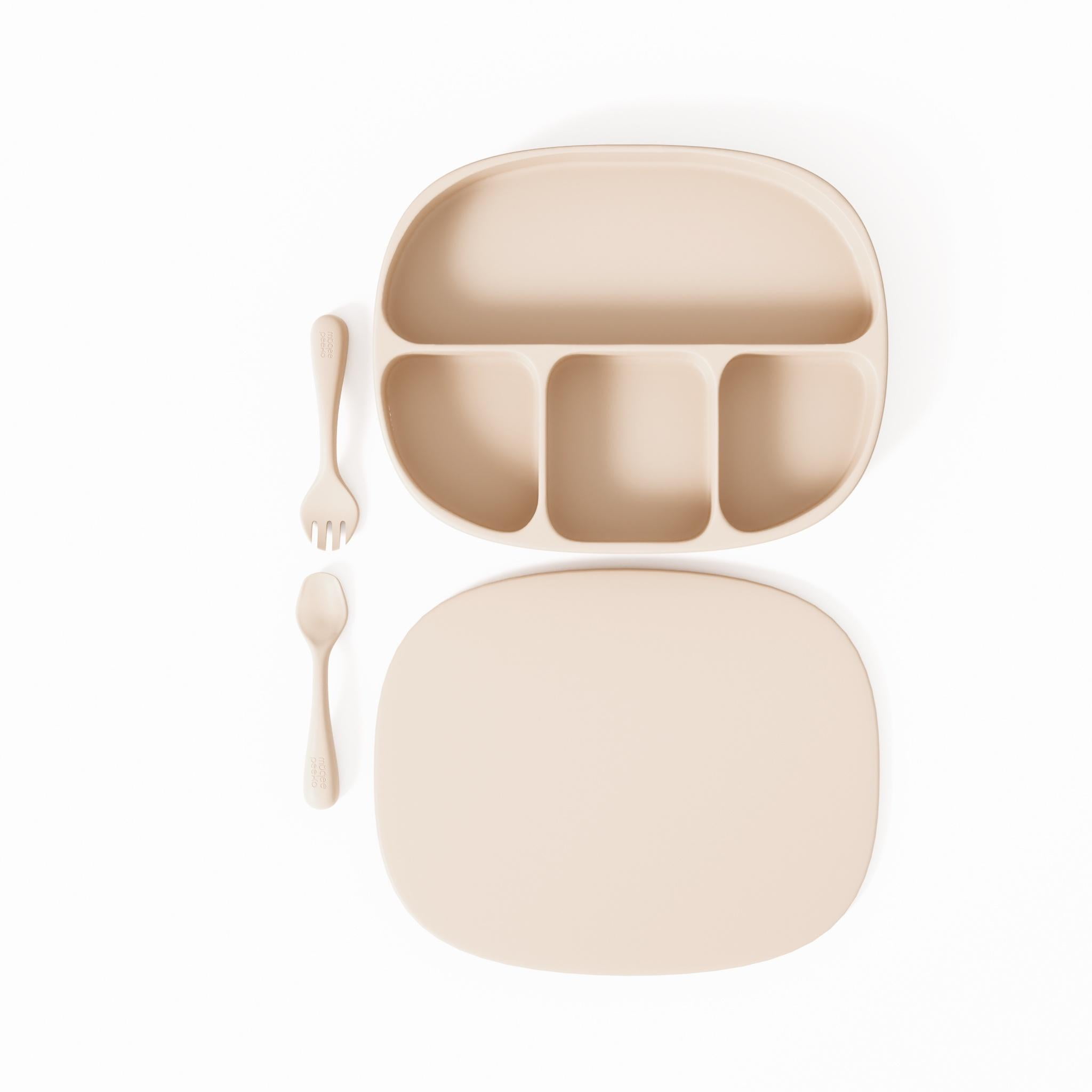 Infant Feeding Set by Muqee Peeko in Beige Color by Muqee Peeko with ...