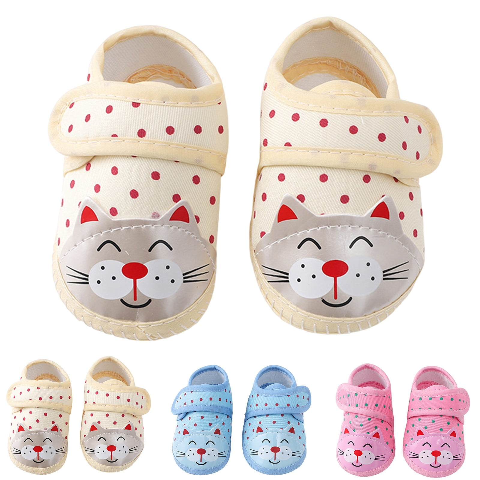 Infant First Walking Shoes Boys Girls Kitten Sneakers Crib Shoes ...