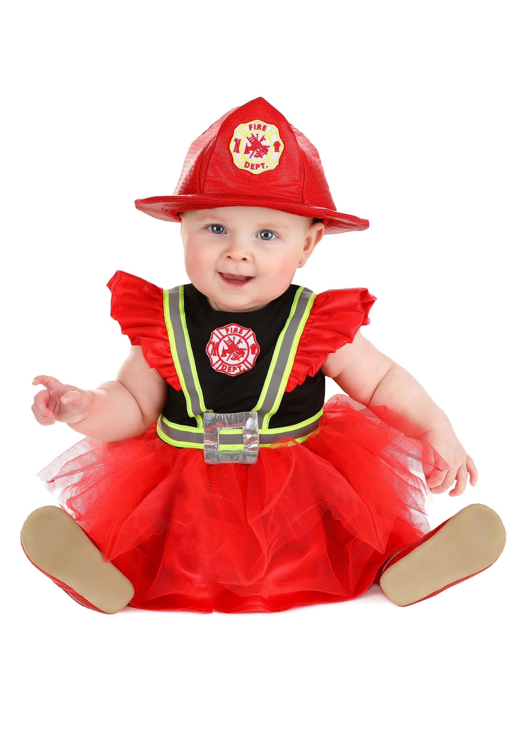 Infant Frilly Firefighter Costume Dress - Walmart.com