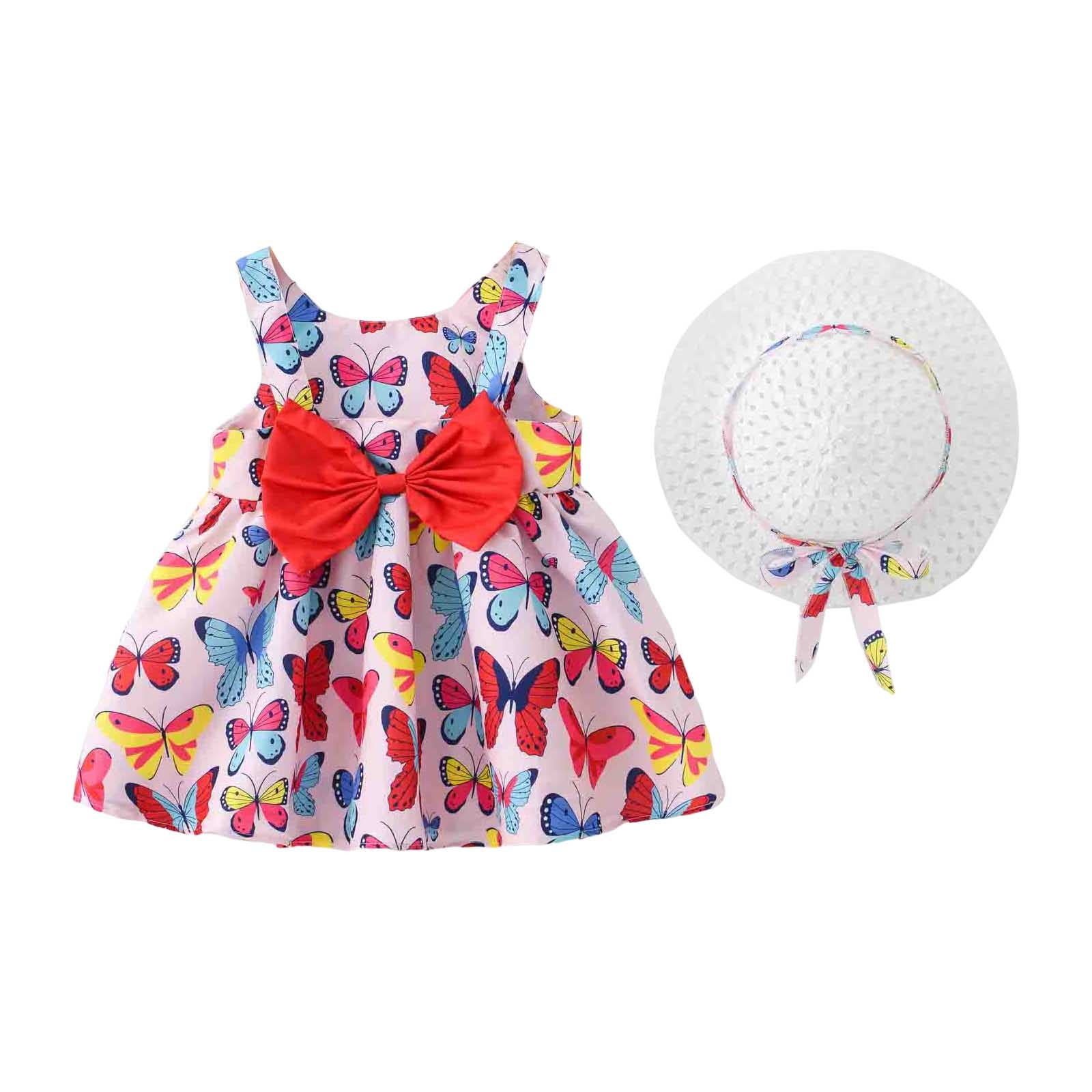 Infant Girl Outfits Sleeveless Backless Princess Birthday Flower Bow ...