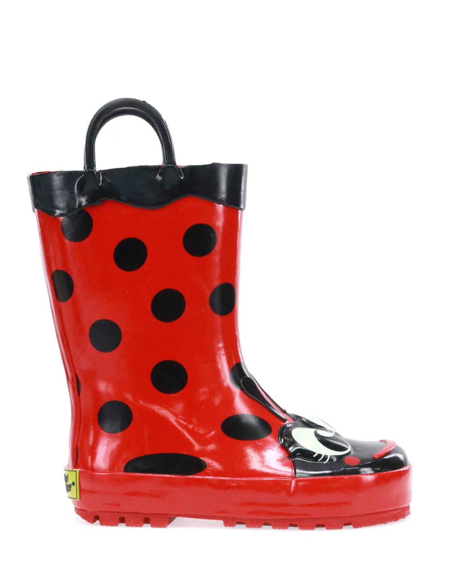 Kids Lucy Ladybug Rain Boot - Red - Walmart.com