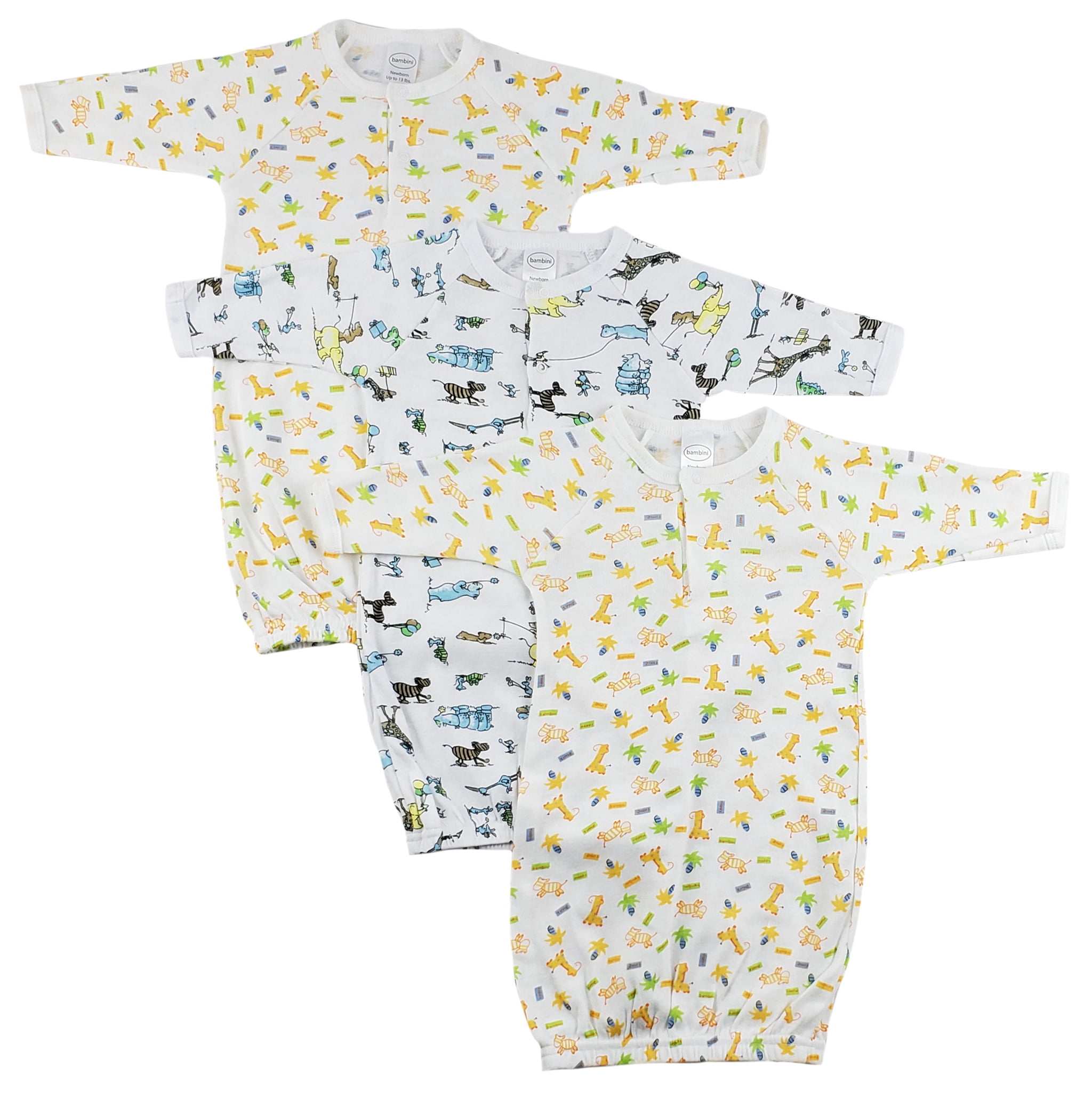 Infant Gowns - 3 Pack - Walmart.com