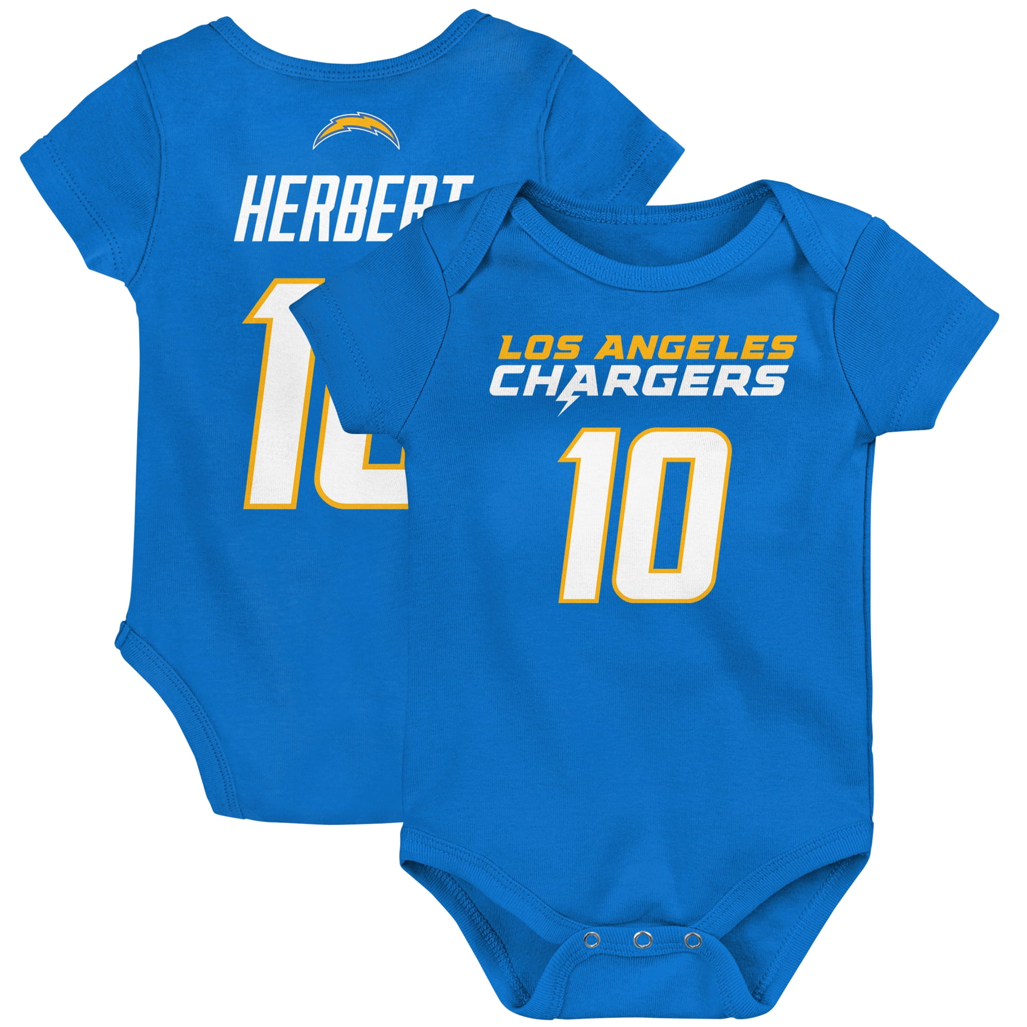 Infant Justin Herbert Powder Blue Los Angeles Chargers Mainliner Player ...