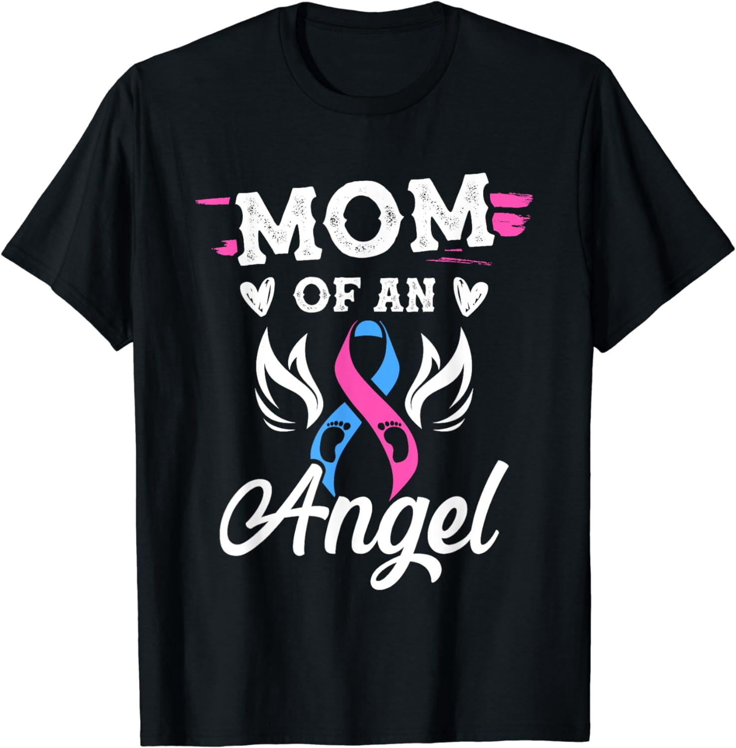 Infant Loss Mom of Angel Pregnancy Baby Miscarriage DA1 T-Shirt ...