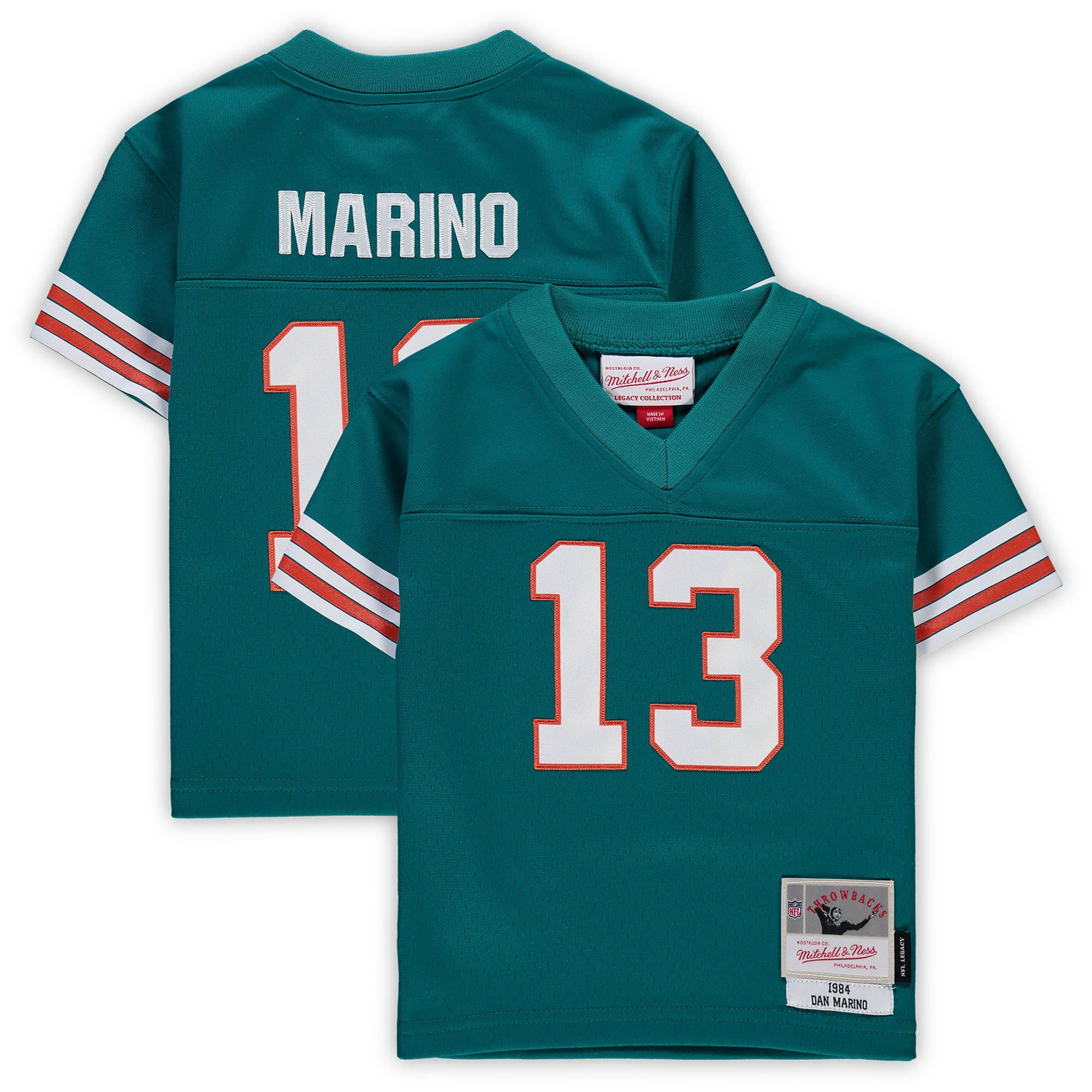 Infant Mitchell & Ness Dan Marino Aqua Miami Dolphins 1984 Retired ...