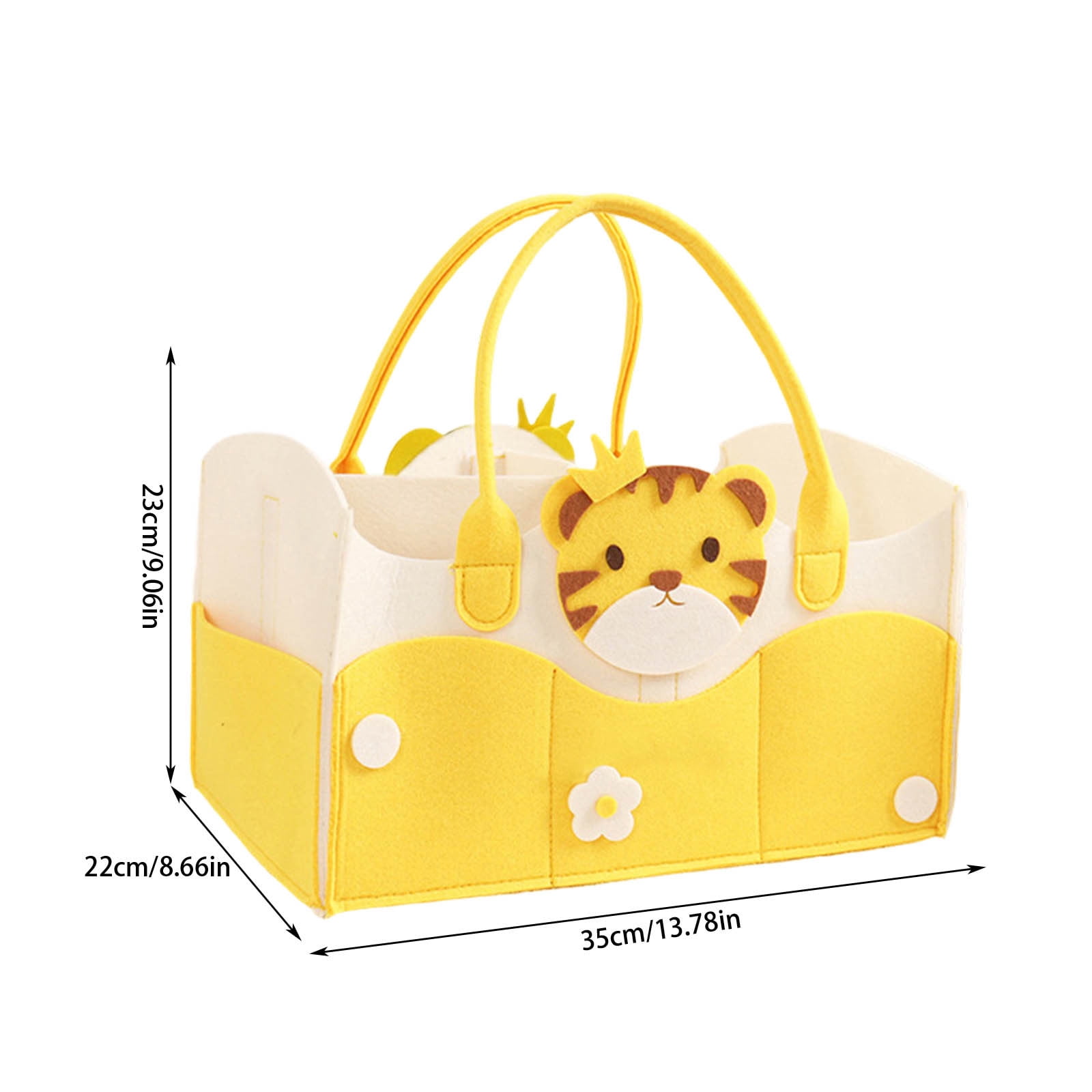 Infant Nappy Lint Infant Diaper Caddy Nursery Storage Wipes Bag, Double ...