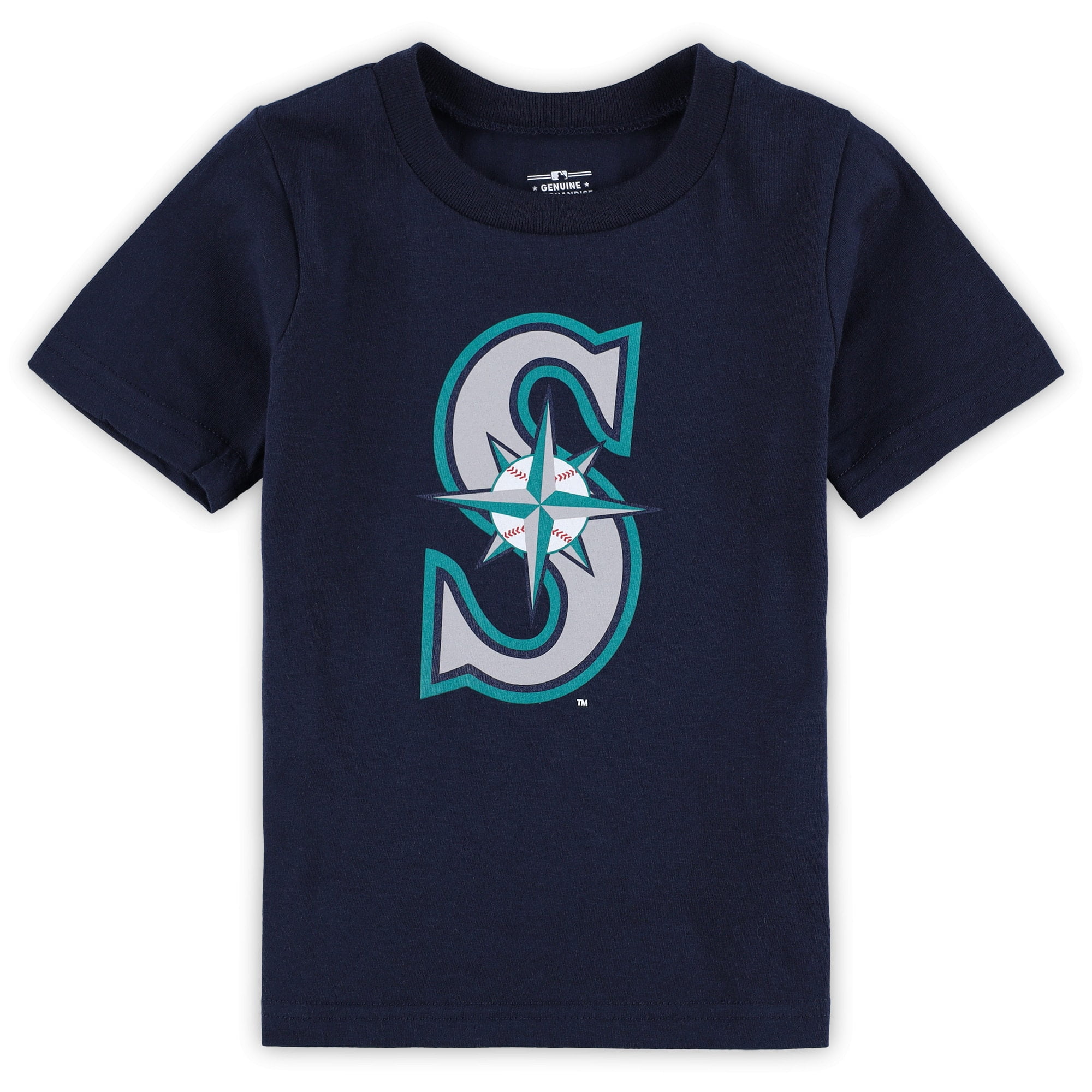 Infant Navy Seattle Mariners Team Crew Primary Logo T-Shirt - Walmart.com