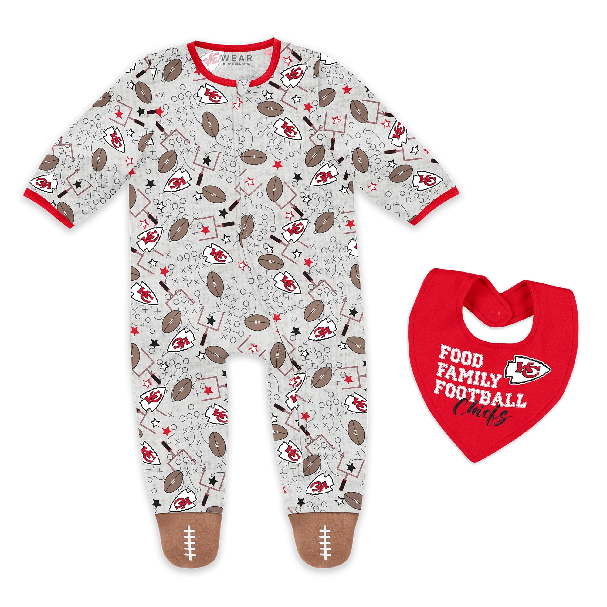 Infant & Newborn WEAR by Erin Andrews Kansas City Chiefs Sleep and Play ...