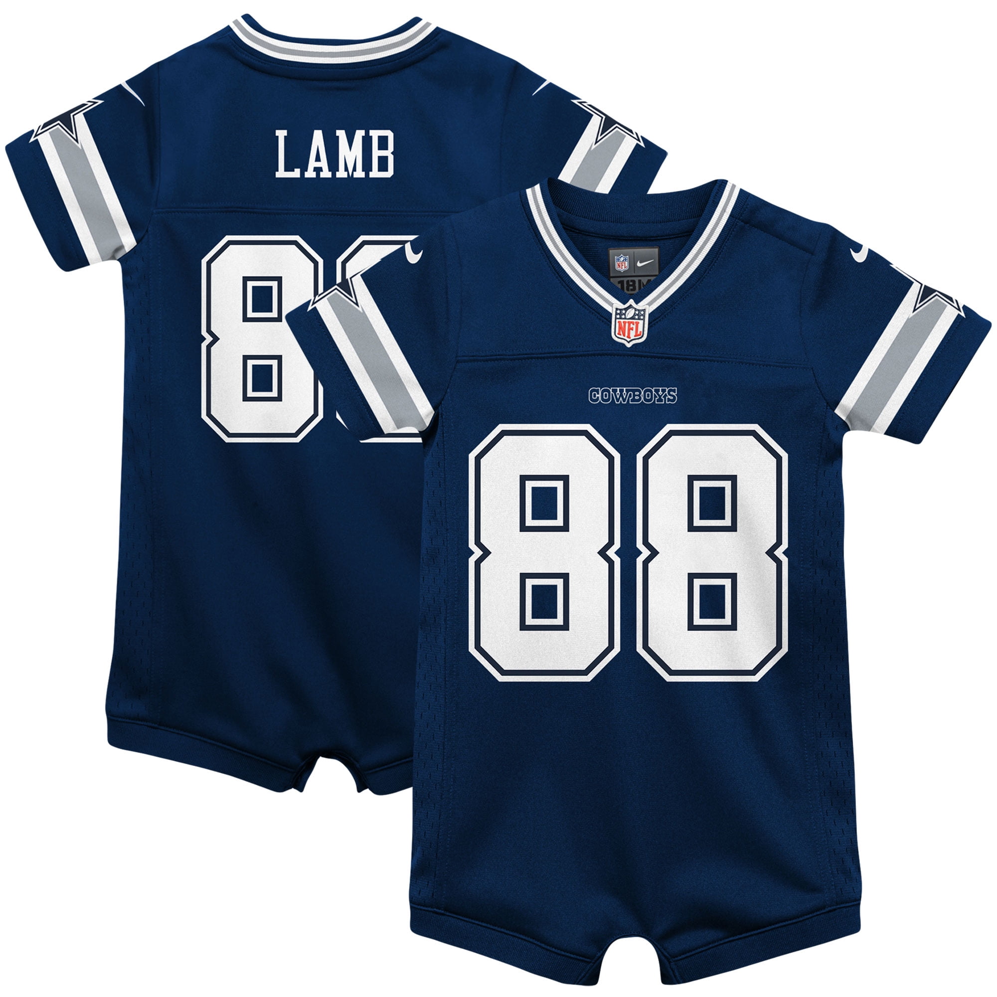 Infant Nike CeeDee Lamb Navy Dallas Cowboys Game Jersey Romper ...