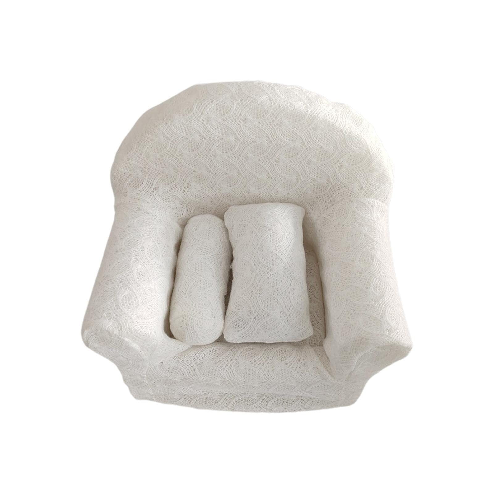 Infant Photography Sofa for Newborns 0-3 Months, Baby Posing Props and Decoration, White, 29cm ...